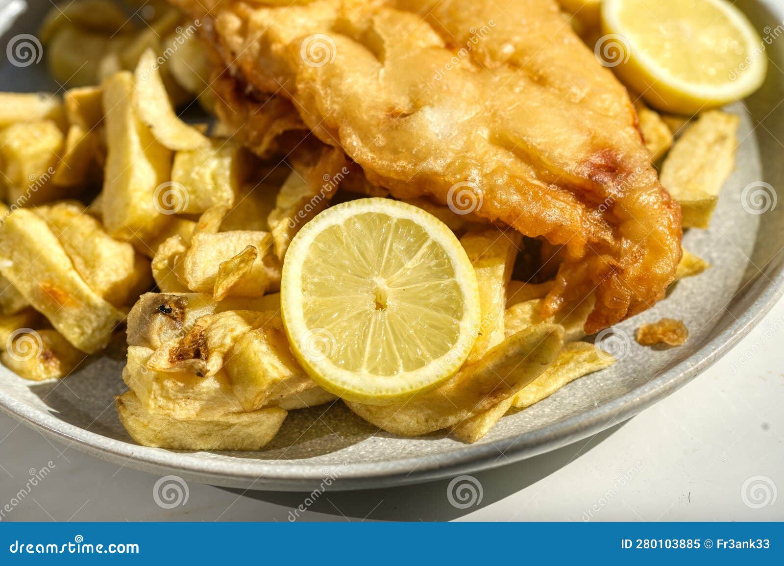 Fish and chips stock image. Image of fish, seafood, chippy - 280103885