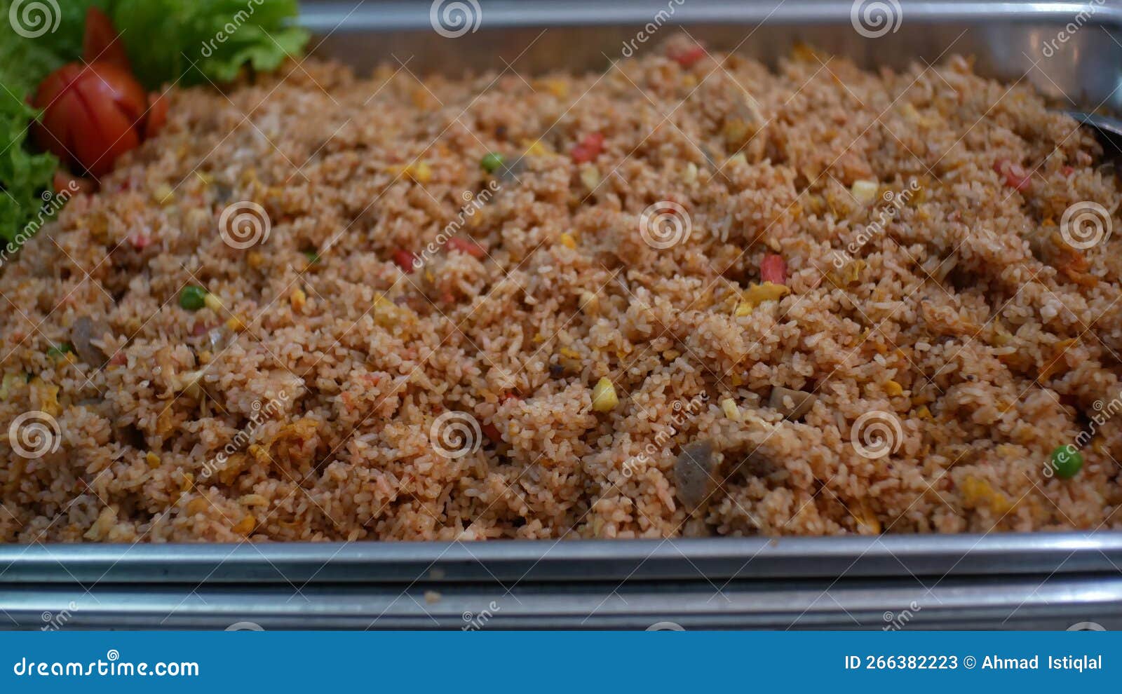Photo of fried rice red stock image. Image of dinner - 266382223