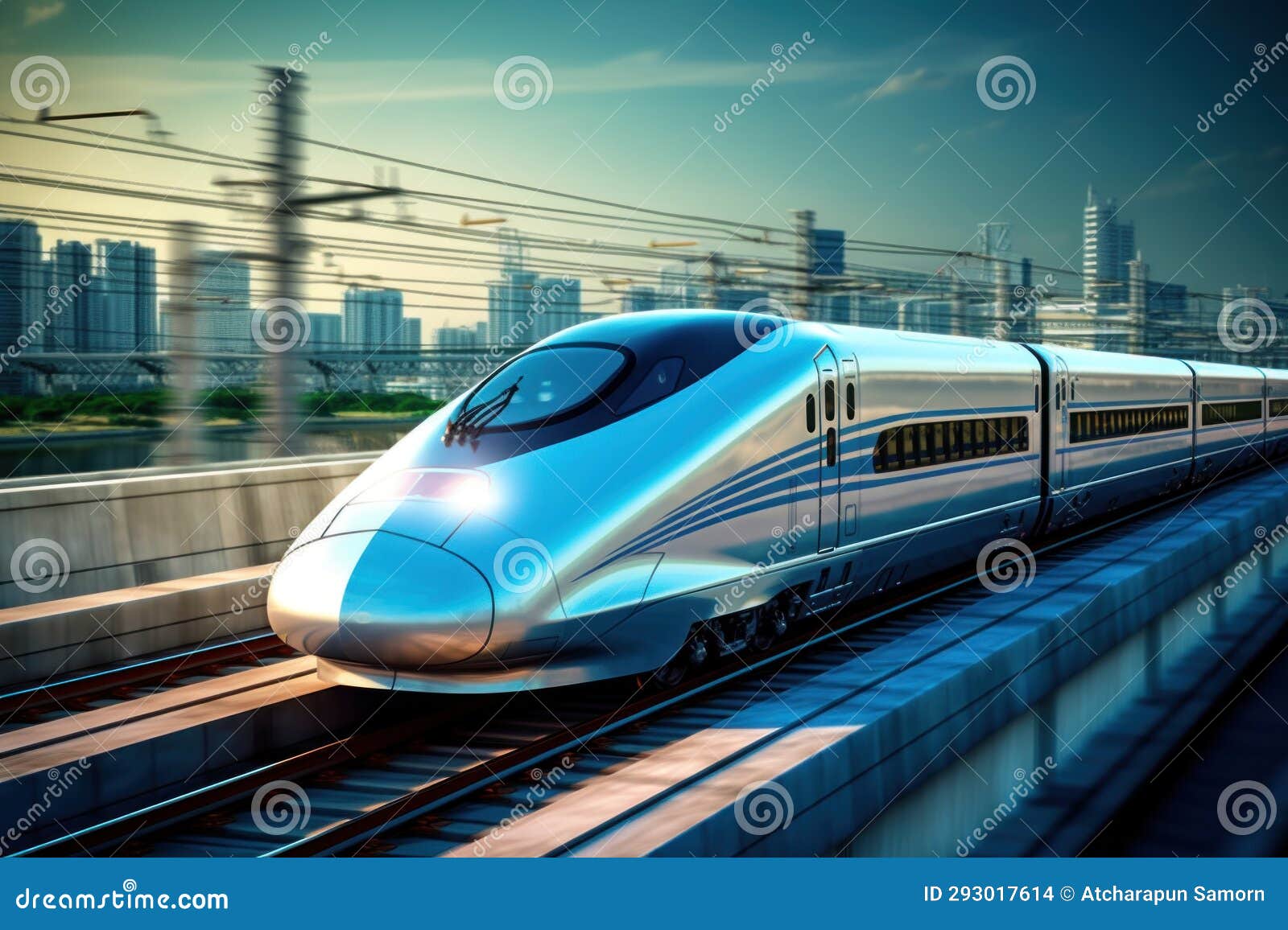 Photo of Futuristic and Modern Bullet Train Concept Stock Photo - Image ...