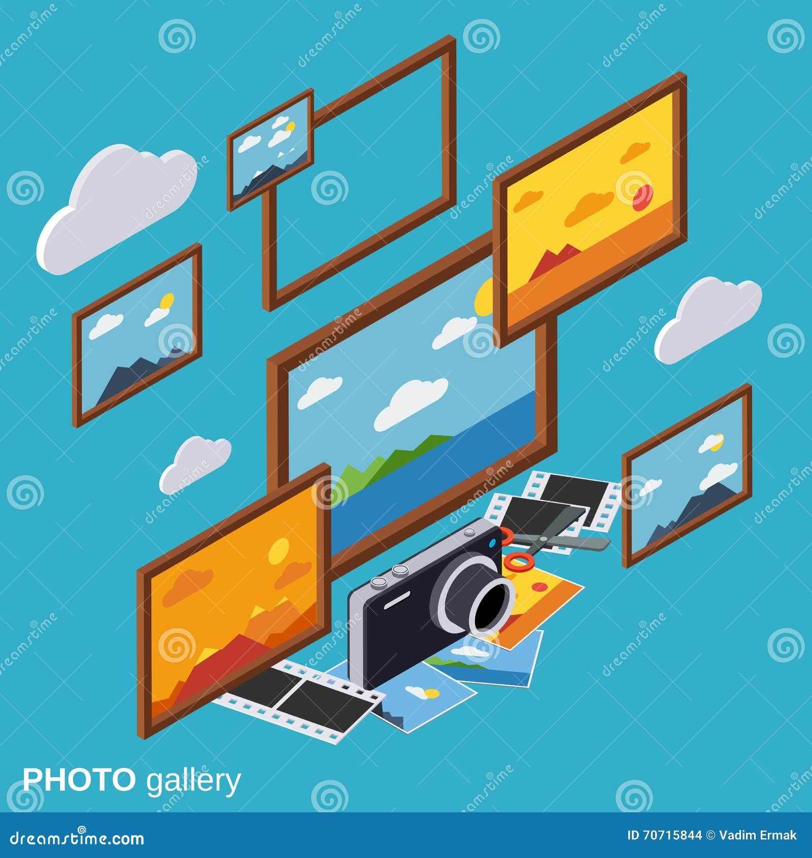 Photo Gallery Vector Concept Stock Vector - Illustration of gallery ...