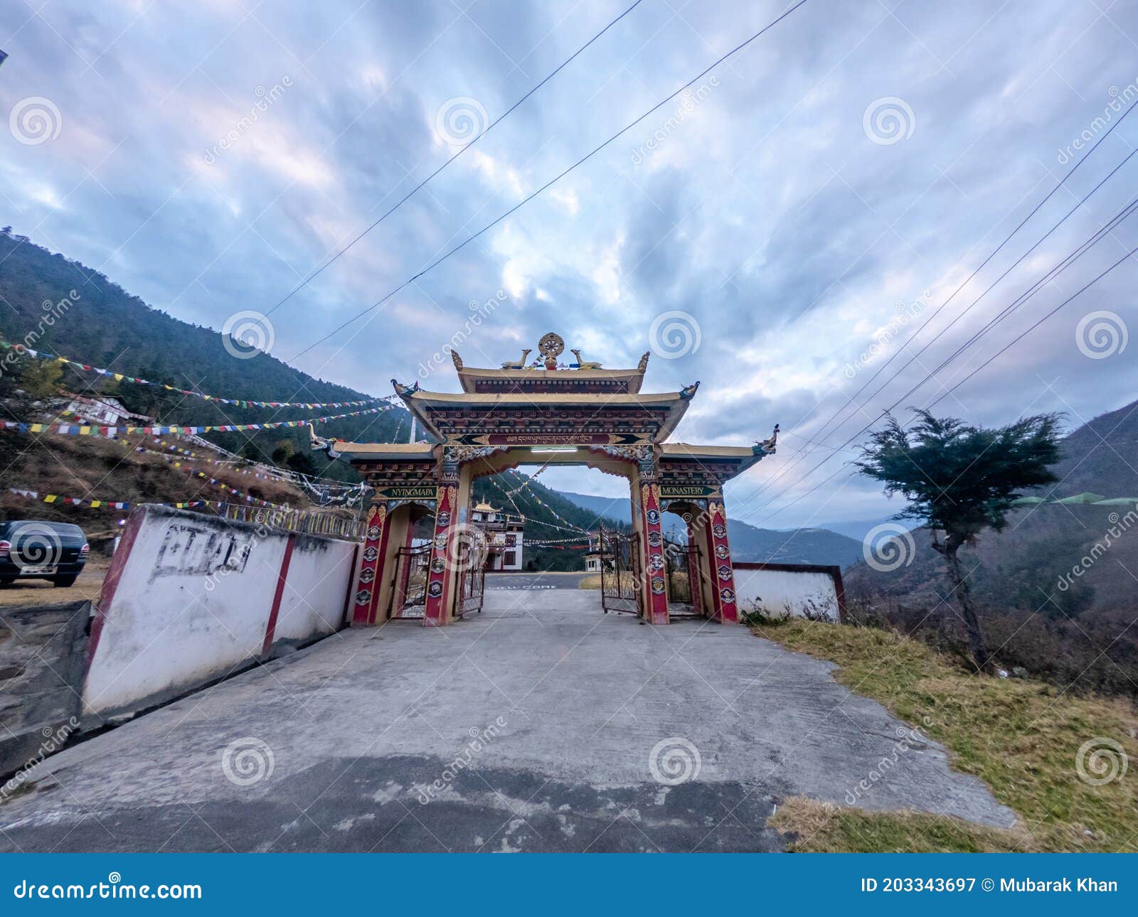 Gateway of Monastery in Dirang, Arunachal Stock Image - Image of sertar ...