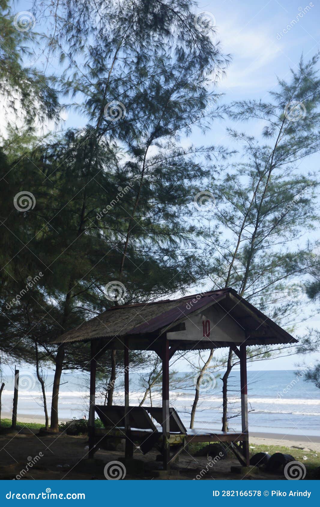 Photo of Gazebo by the Beach , Potrait Stock Photo - Image of building ...