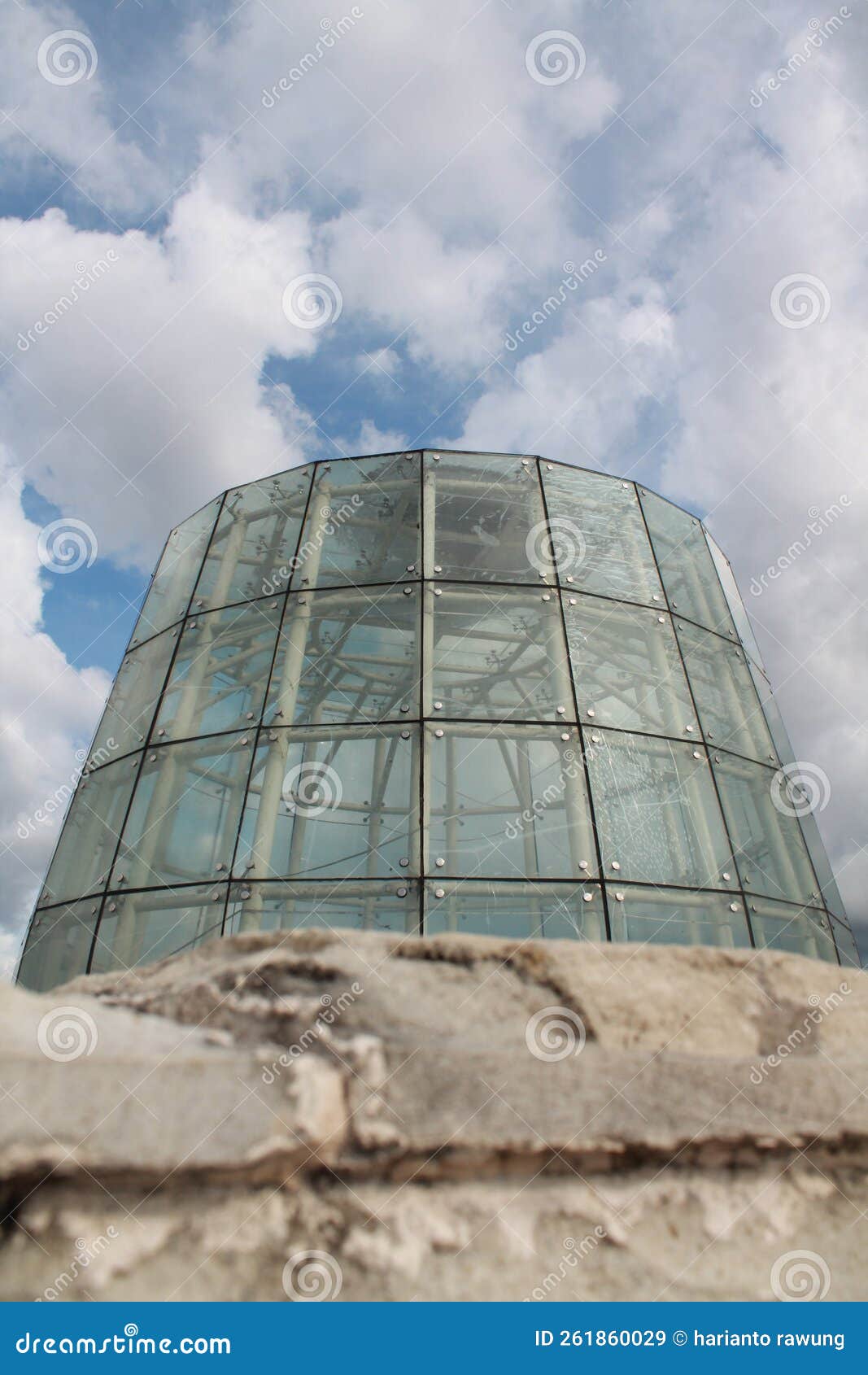 This is a Photo of a Glass Building in an Open Space Stock Image ...