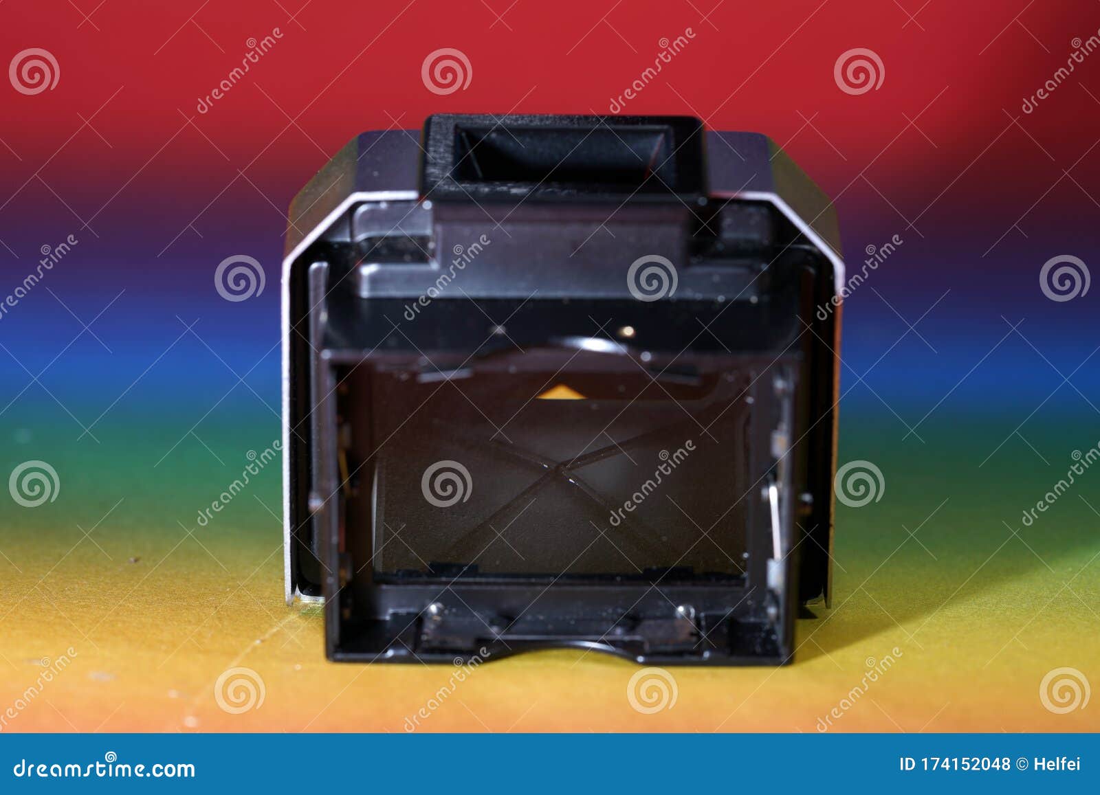 Photo Glass and Prisms of a Disassembled Camera Photographed in the ...