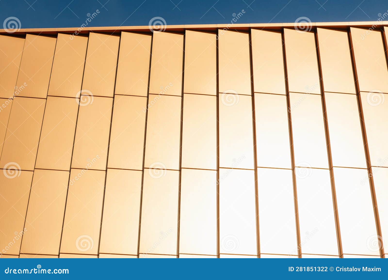 Photo of Golden Facade Panel on Building Stock Photo - Image of ...