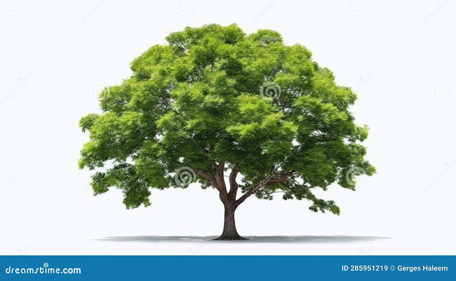 Photo Green Tree on a White Background Stock Illustration ...