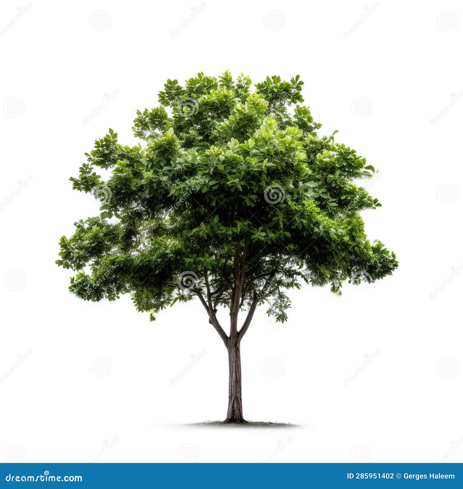 Photo Green Tree on a White Background Stock Illustration ...