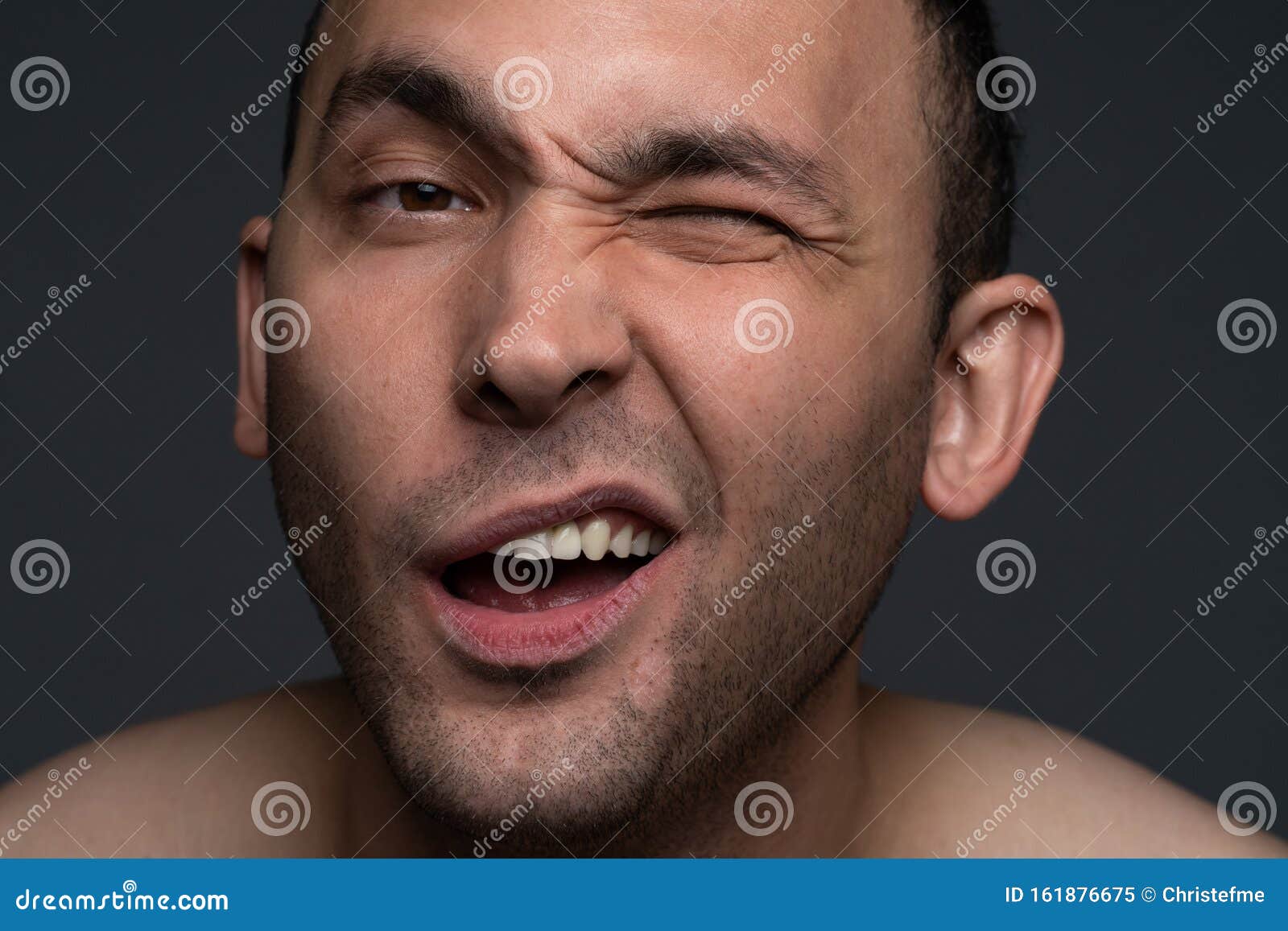 Photo of Tired Man, Close Up Shooting Stock Image - Image of face ...