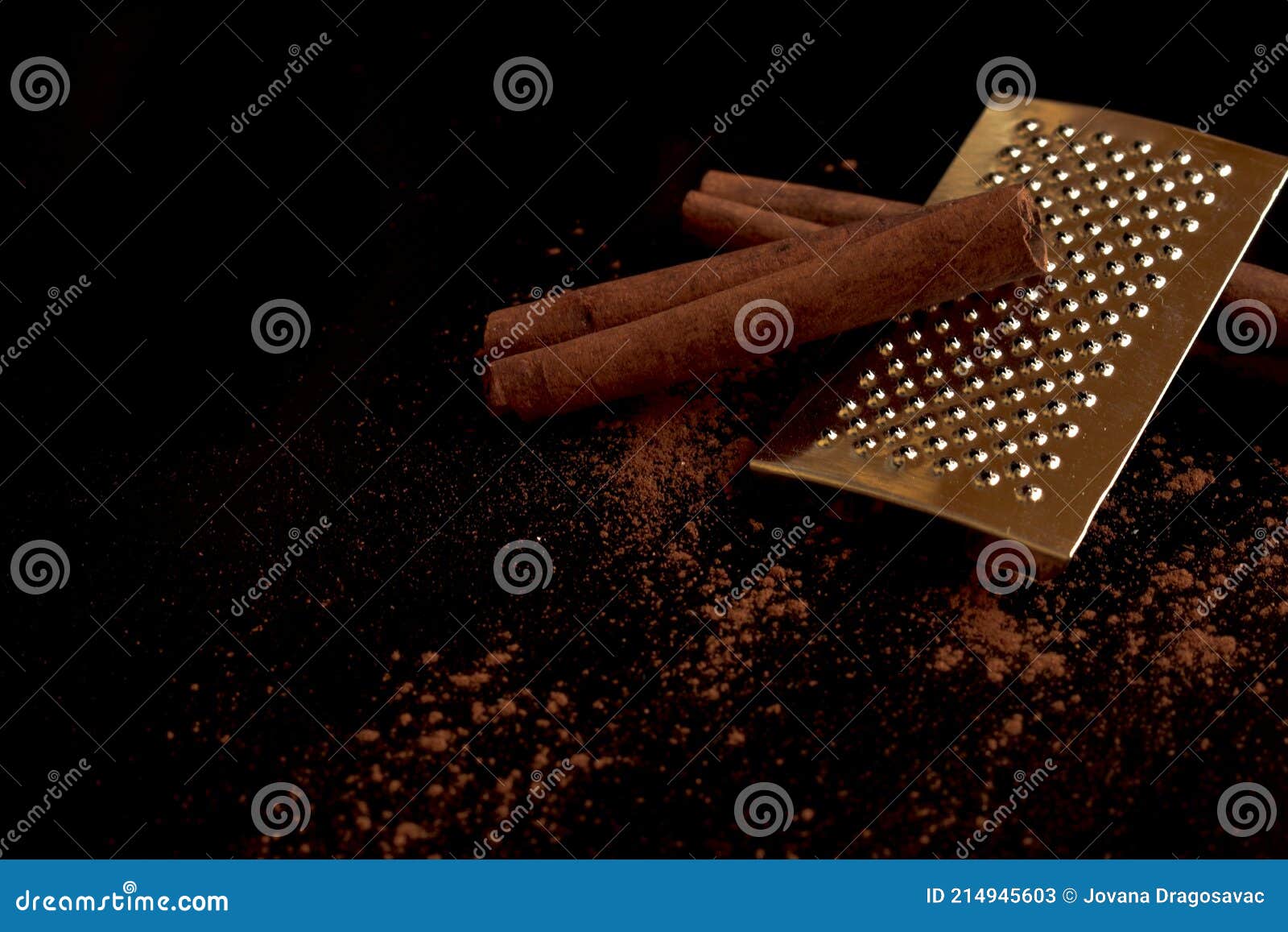 Grinding Cinnamon Sticks by Using a Box Grater Stock Image - Image of ...