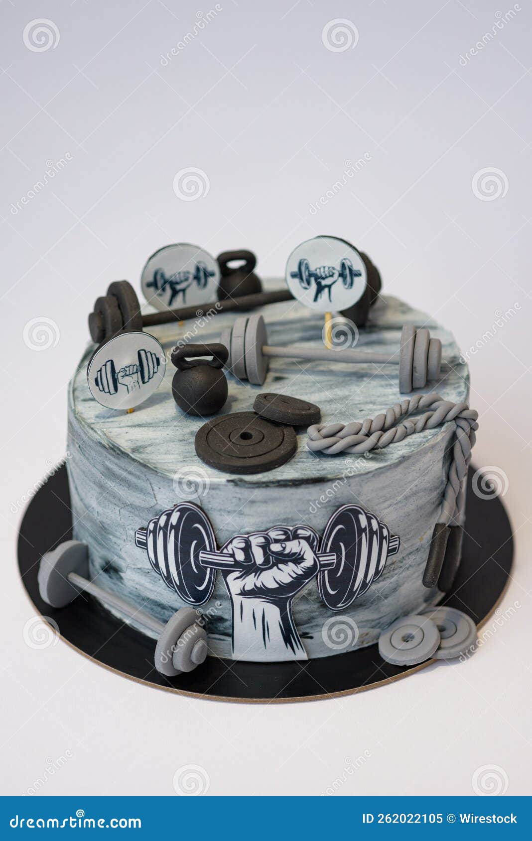 Photo of Gym Theme Cake Design Editorial Image - Image of power, room ...