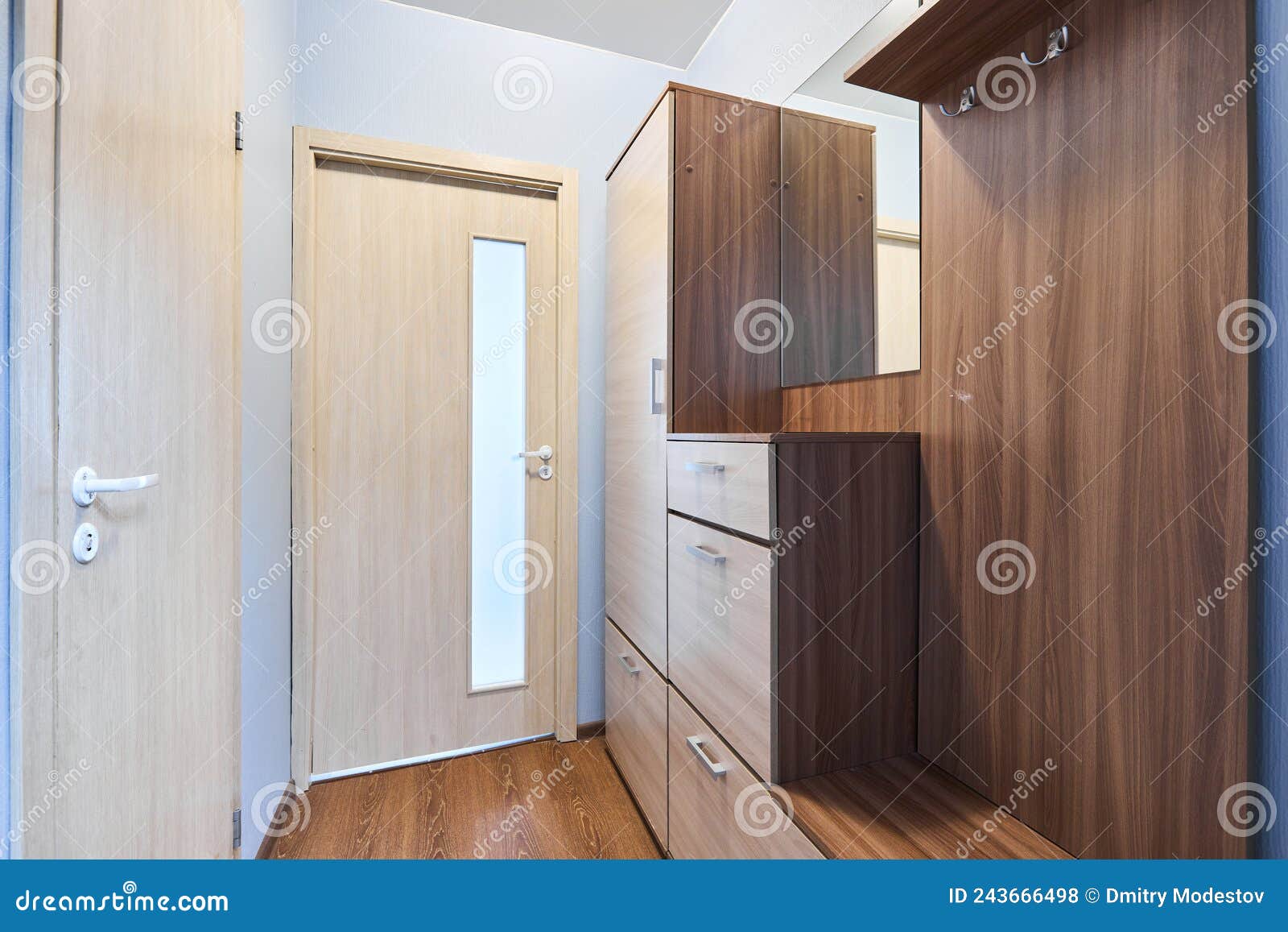 Photo of a Hallway in a Studio Apartment Stock Photo - Image of ...