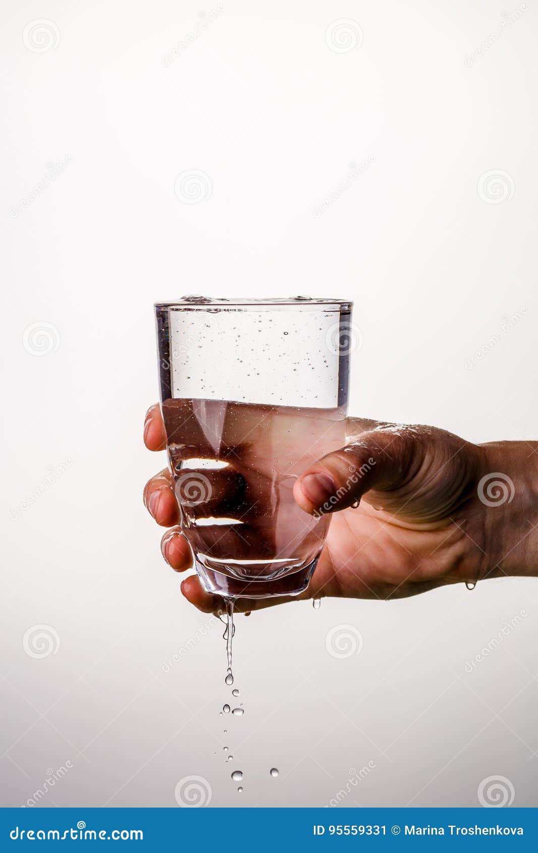 Photo of hand with glass stock image. Image of abstract - 95559331