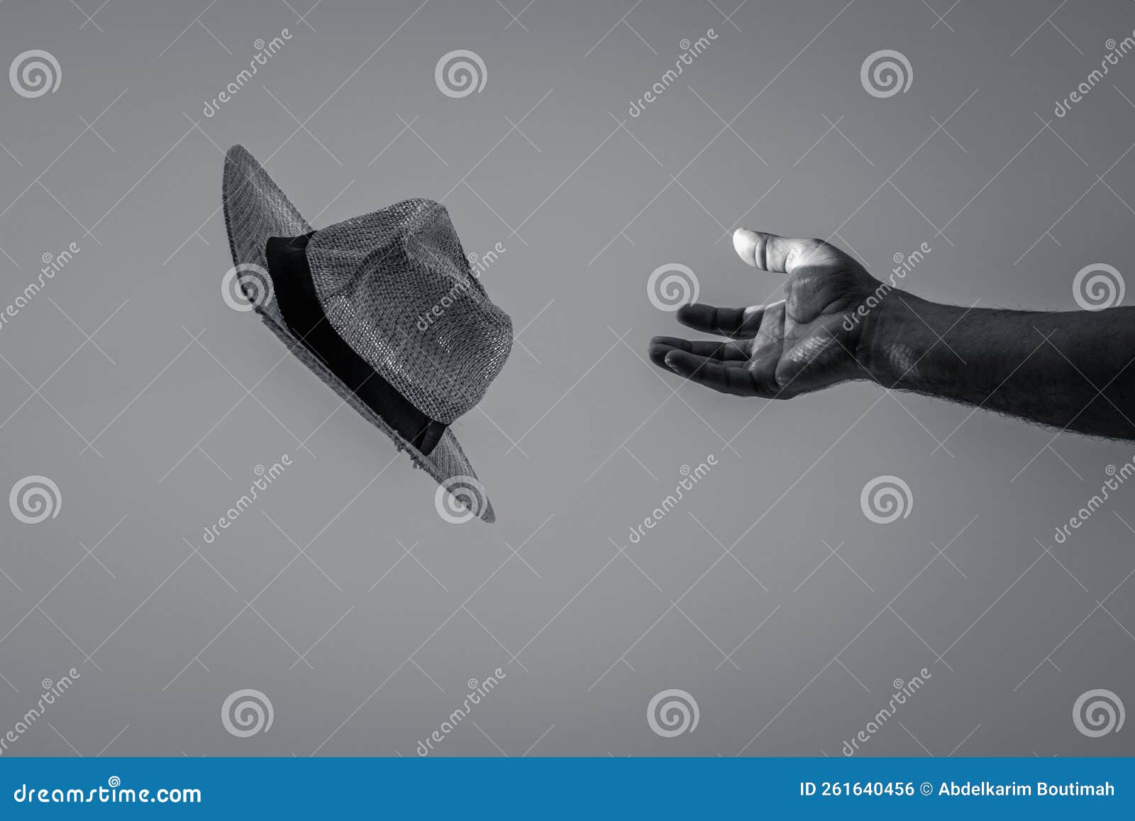 Hat with hand stock photo. Image of statue, iron, sketch - 261640456