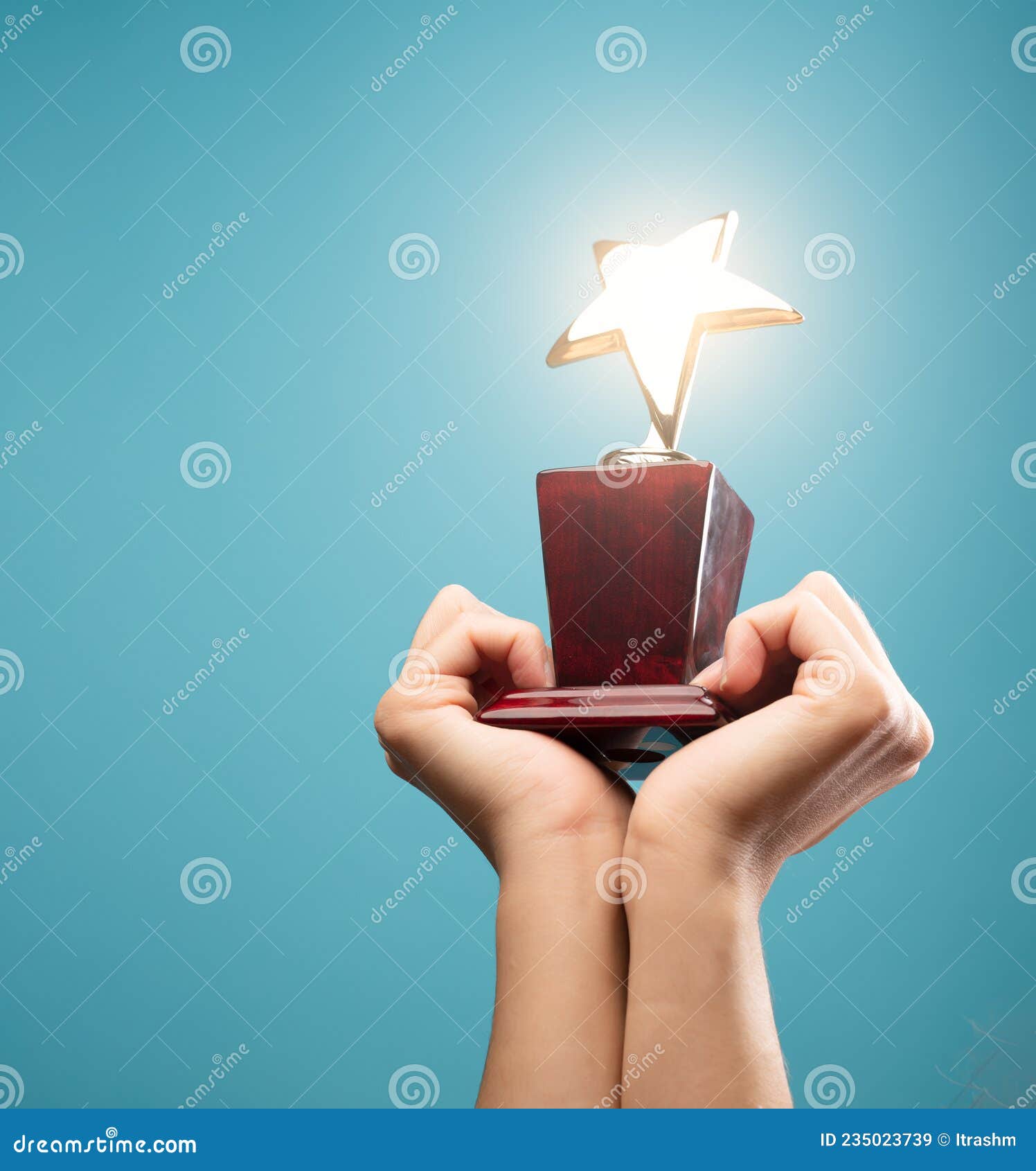 Photo of Hands of Man Raising Goblet with Star Stock Image - Image of ...