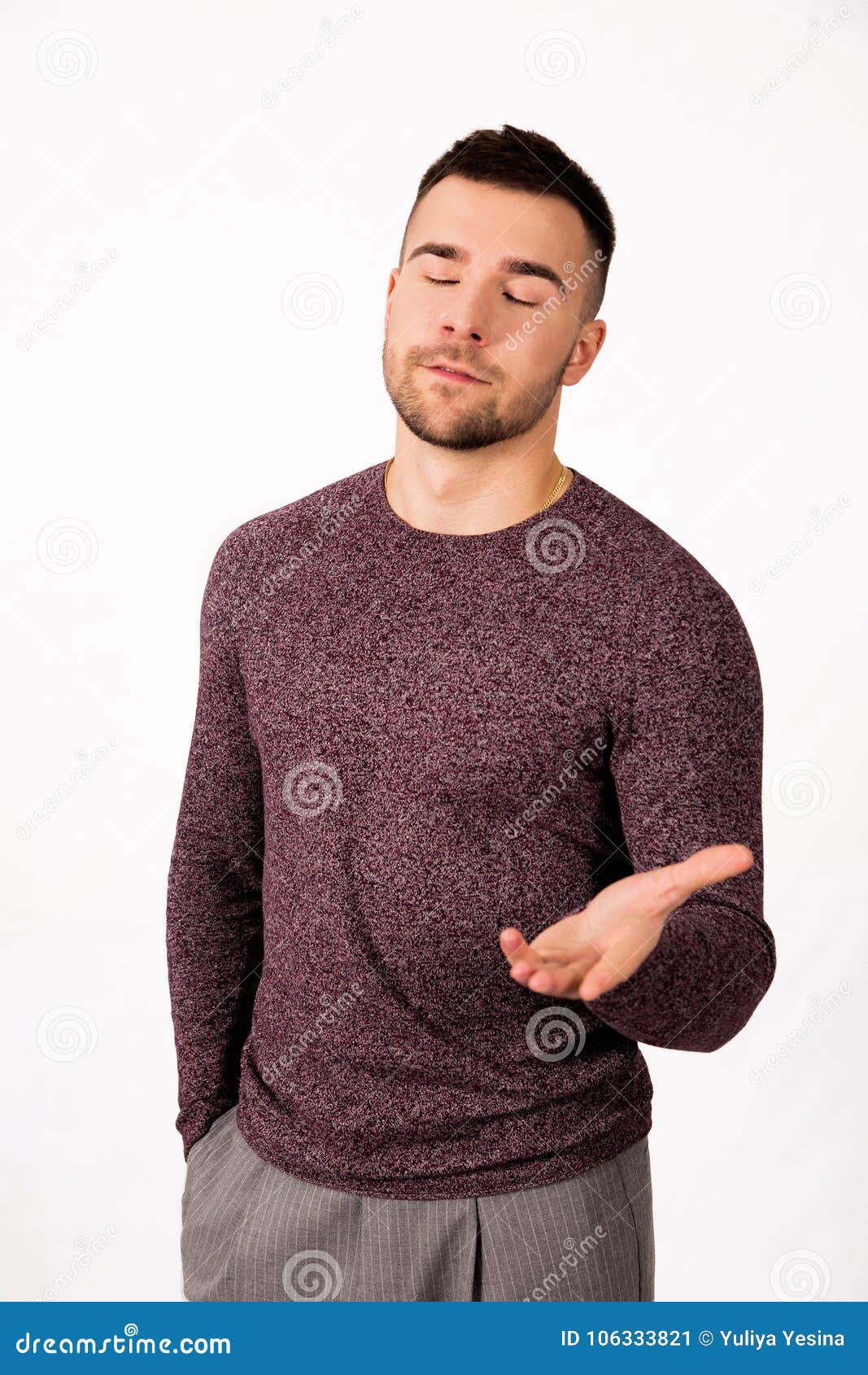 Handsome Man Sorry about Something Stock Image - Image of expressing ...