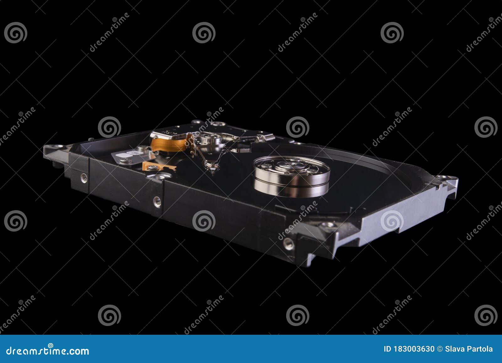 Photo Hard Drive or HDD on a Black Background Stock Photo - Image of ...