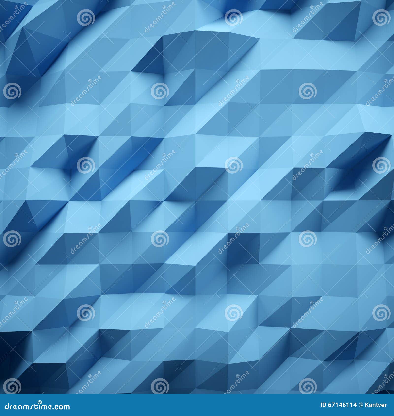 Photo of Highly Detailed Multicolor Polygon. Blue Geometric Rumpled ...
