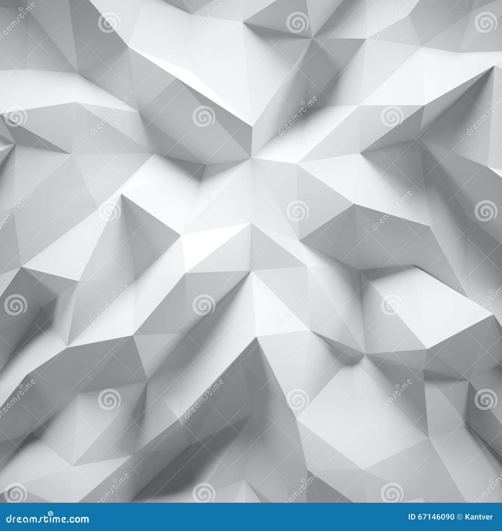Photo of Highly Detailed White Polygon. White Geometric Rumpled ...