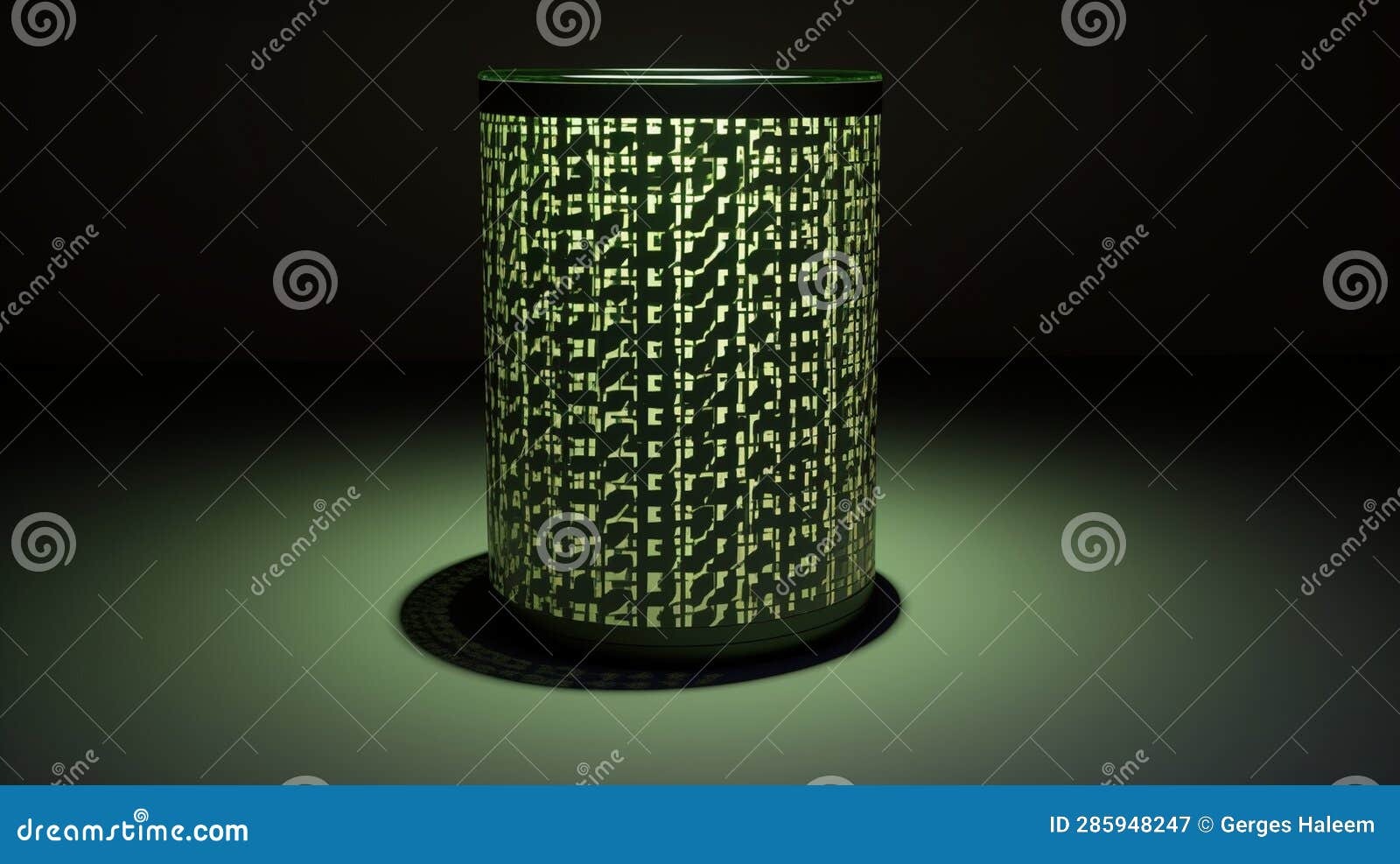 Photo Highttech Plasma Quantum Computer Tube with Glowing Energy Inside ...