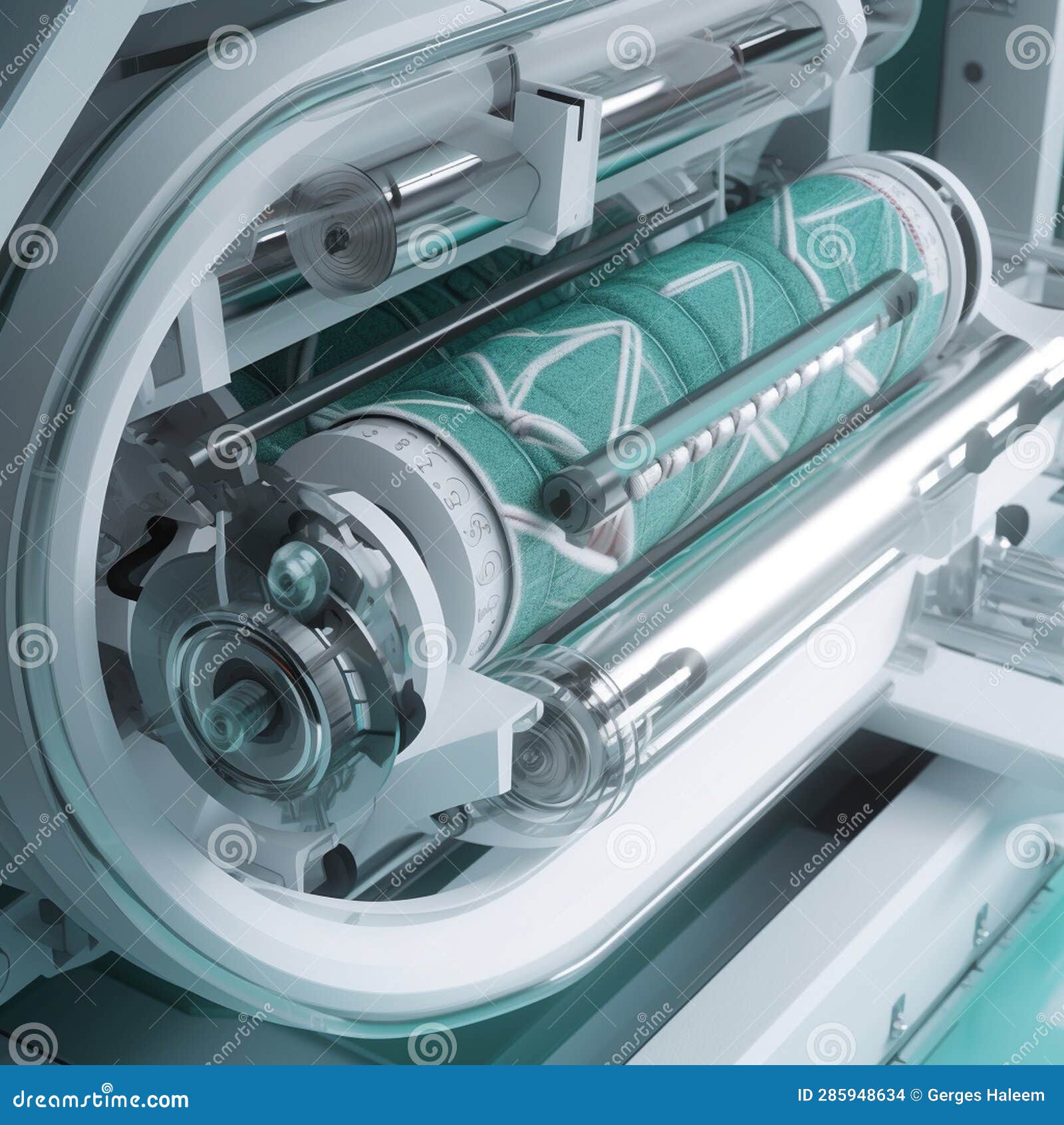 Photo Highttech Plasma Quantum Computer Tube with Glowing Energy Inside ...