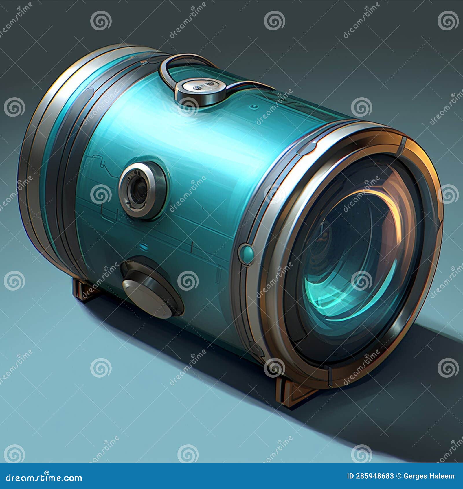 Photo Highttech Plasma Quantum Computer Tube with Glowing Energy Inside ...