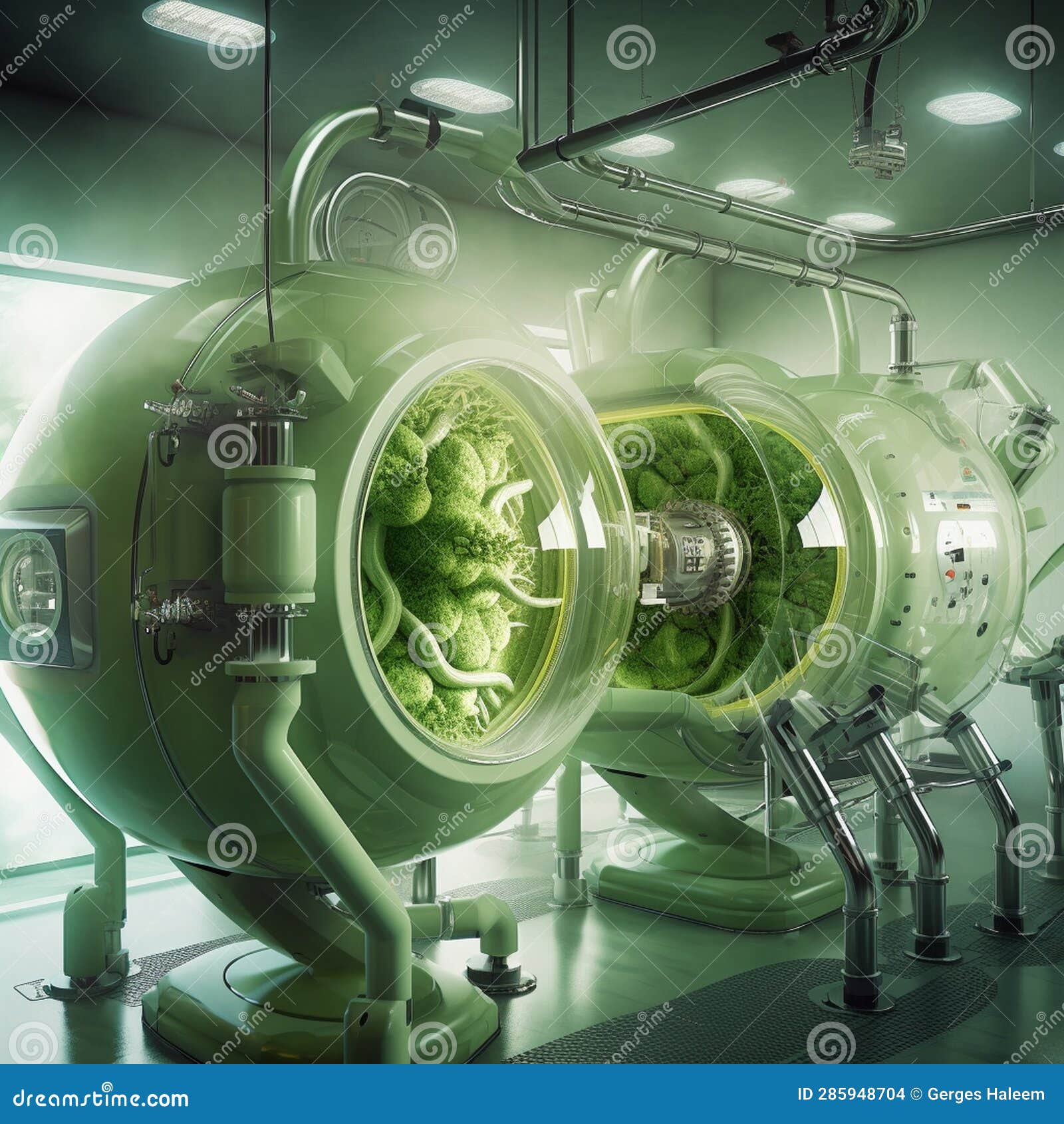 Photo Highttech Plasma Quantum Computer Tube with Glowing Energy Inside ...