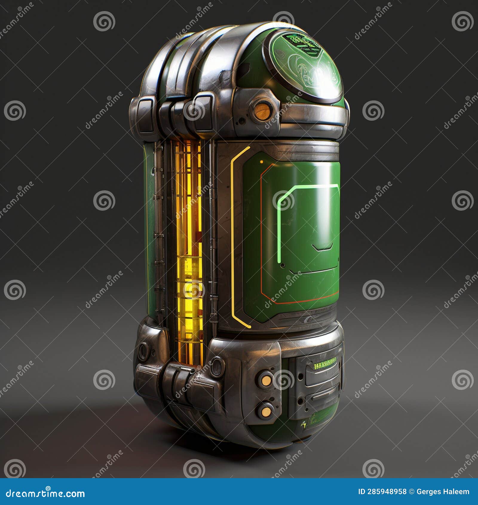 Photo Highttech Plasma Quantum Computer Tube With Glowing Energy Inside ...