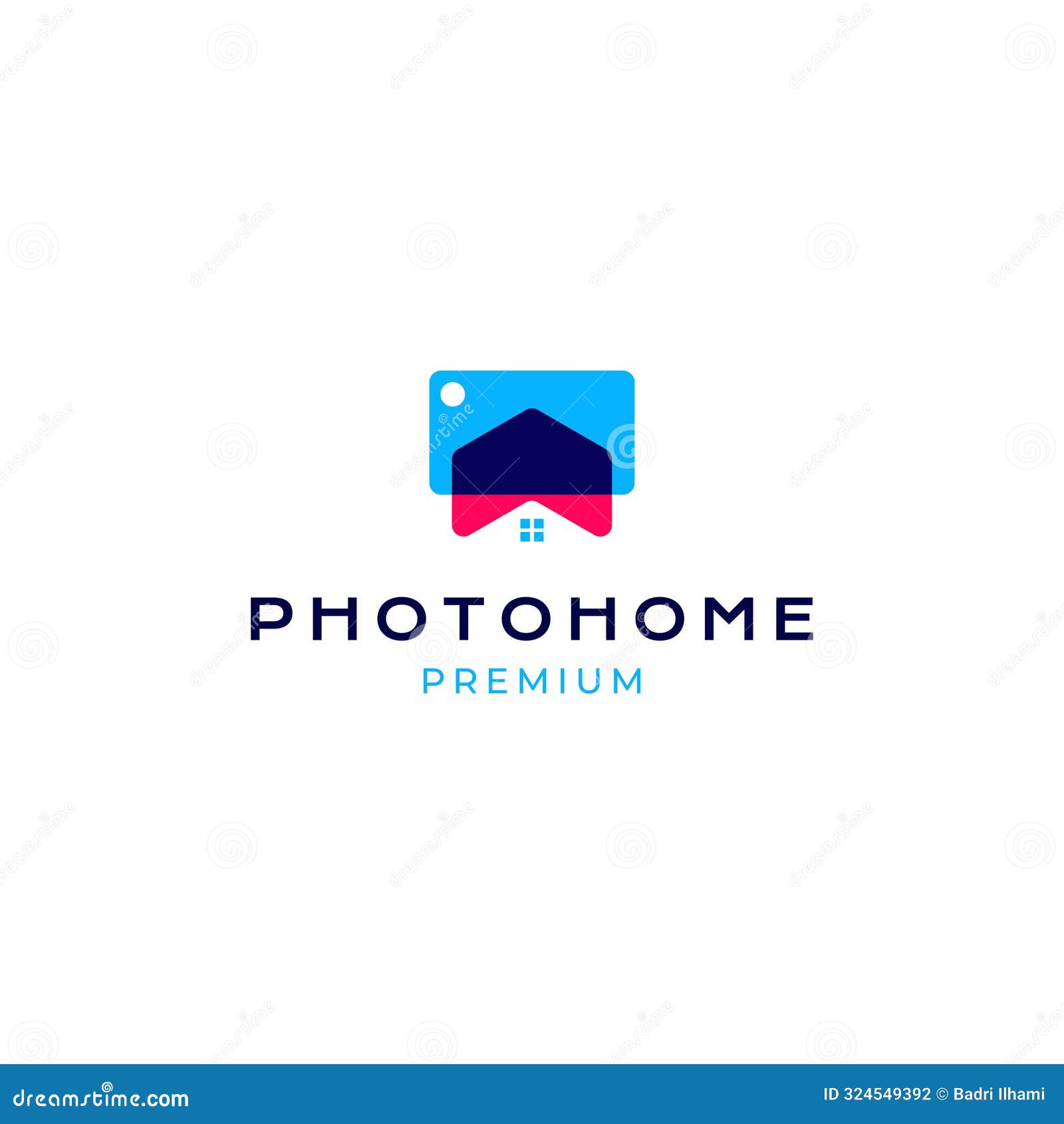 Photo Home Logo Vector Icon Illustration Simple Style Stock ...