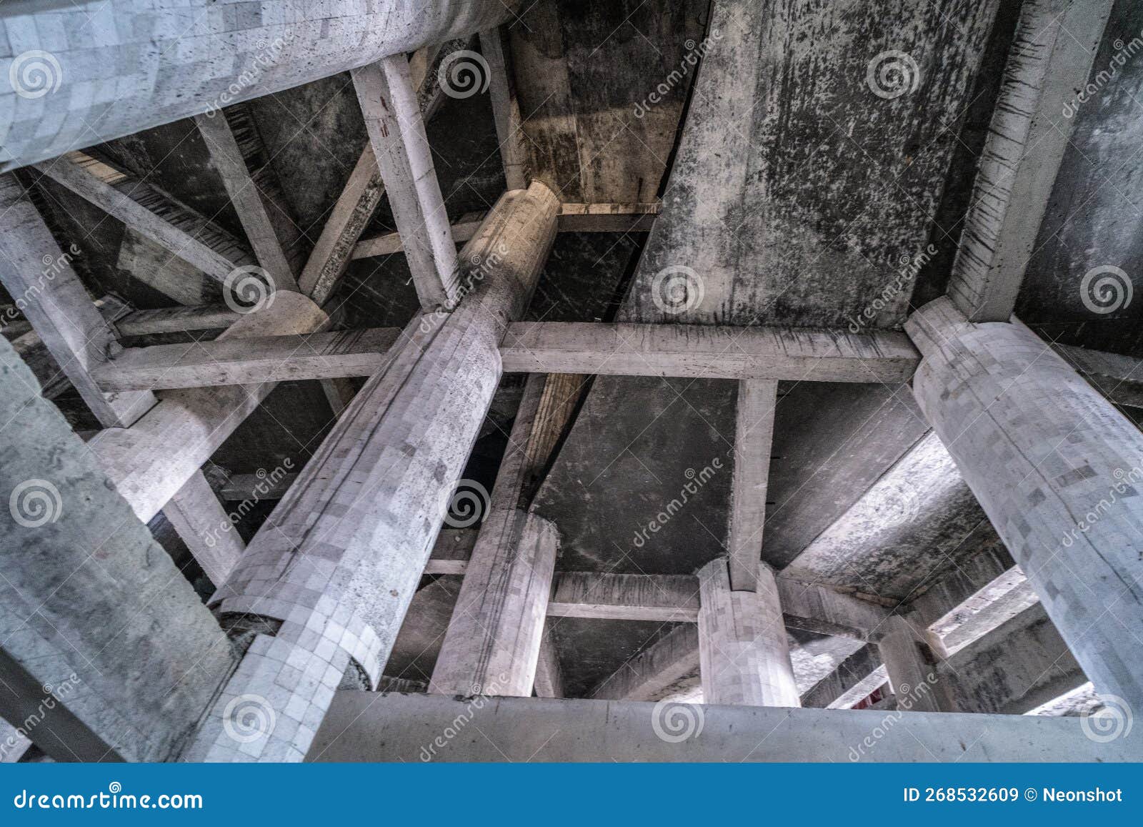Photo of a House Foundation Construction with Concrete Poured. Building ...