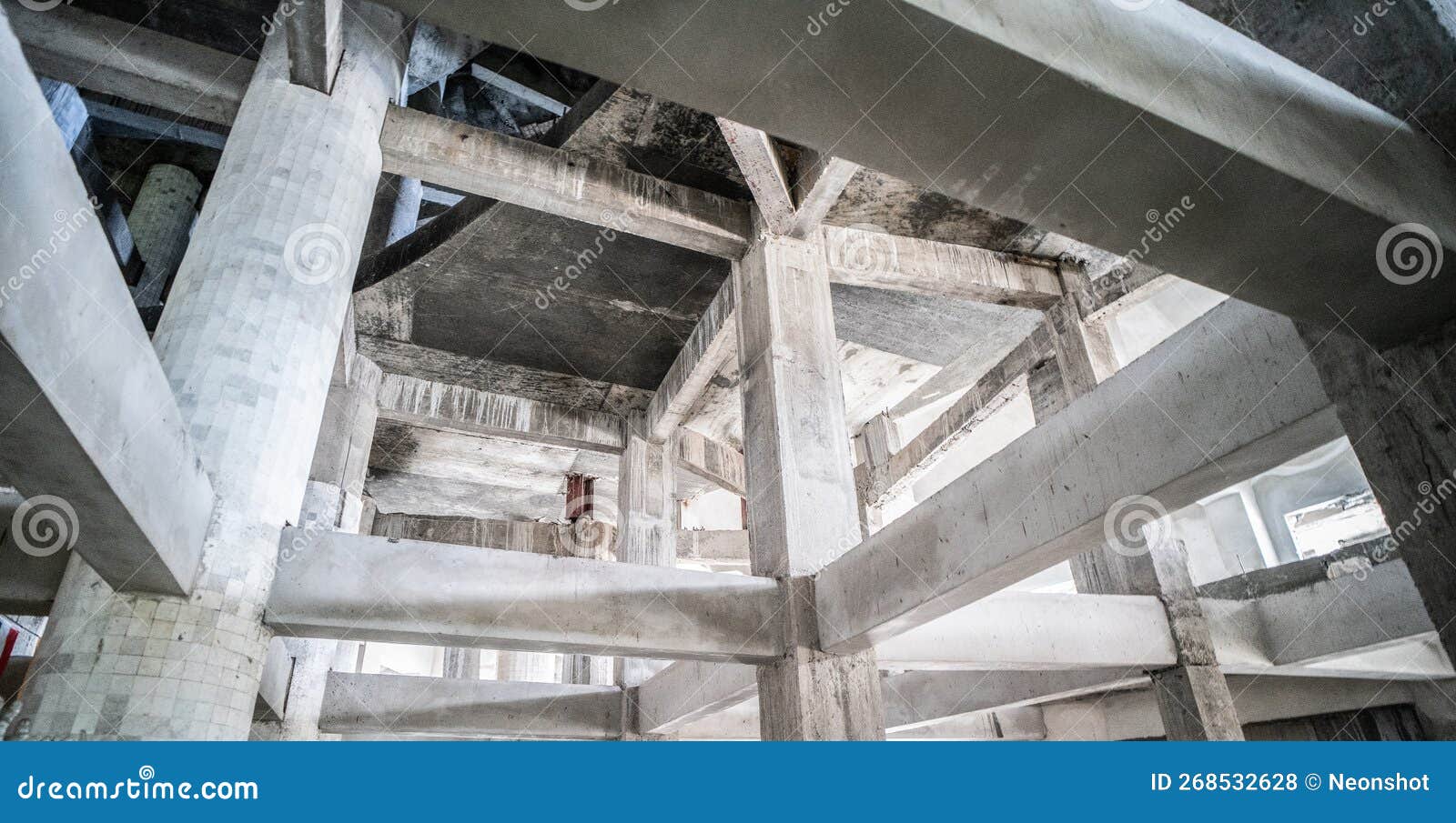 Photo of a House Foundation Construction with Concrete Poured. Building ...