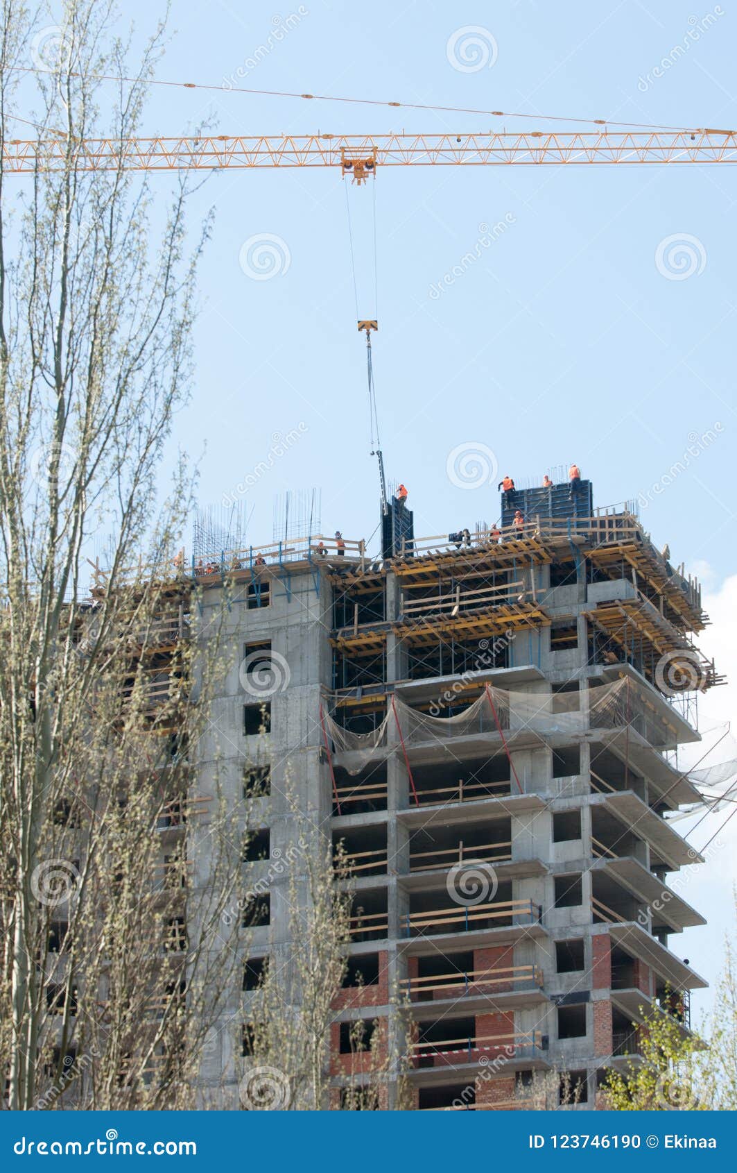 Photo of a House Under Construction. Building Under Construction Stock ...