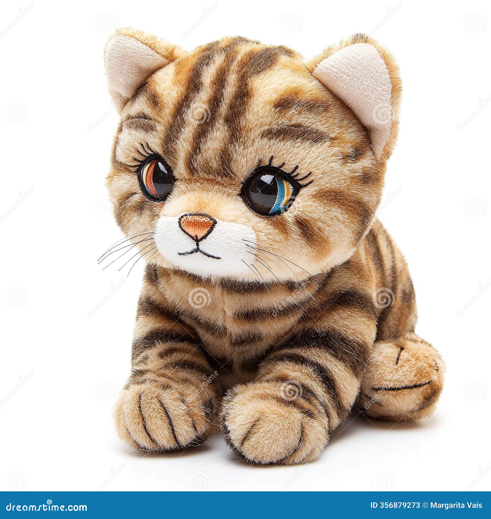 Photo Huggable Plush Orange Foxy With Soft Fur Isolated On A White ...