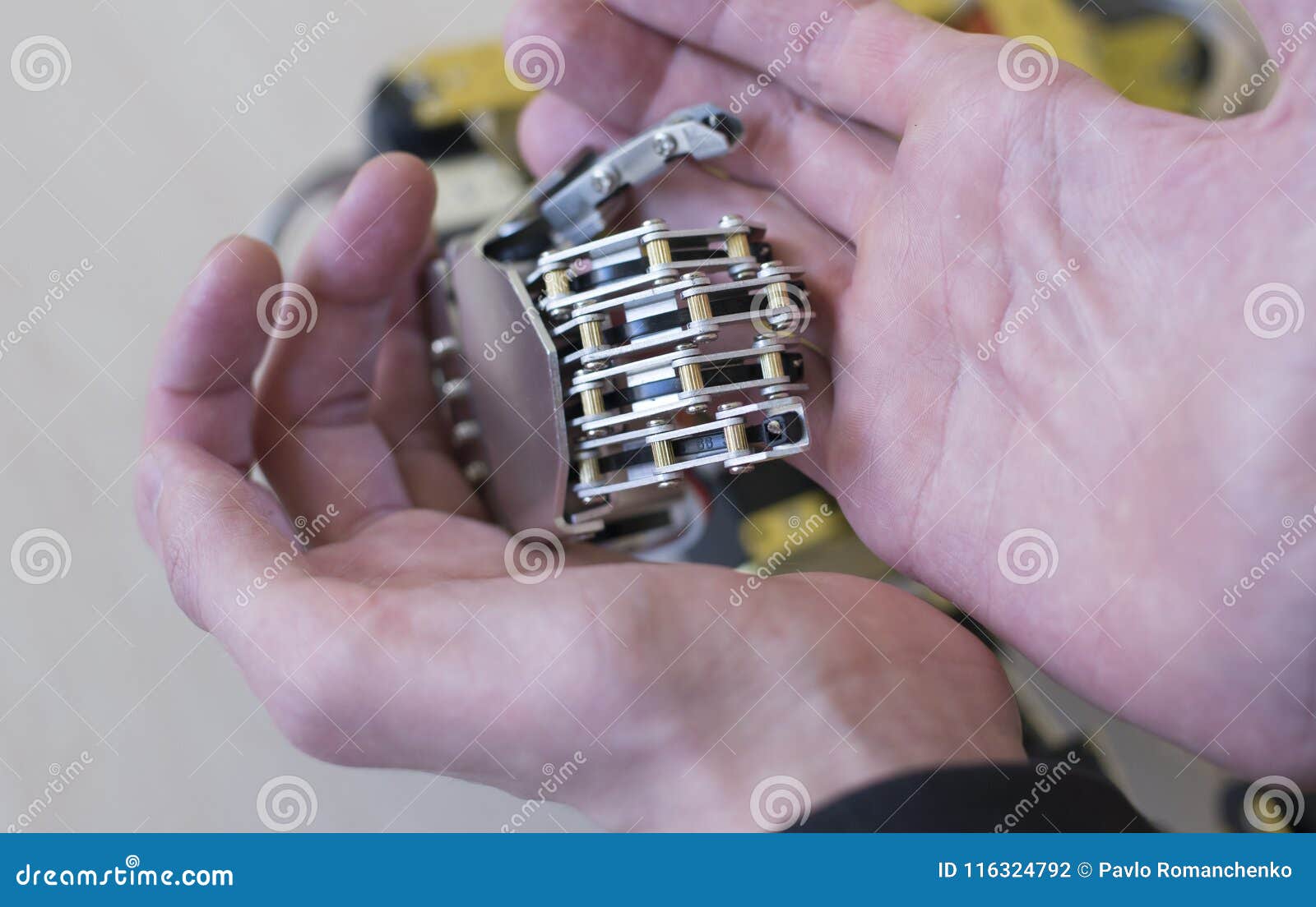 Human Hand Holding a Robot Hand Stock Photo - Image of handshake, hand ...