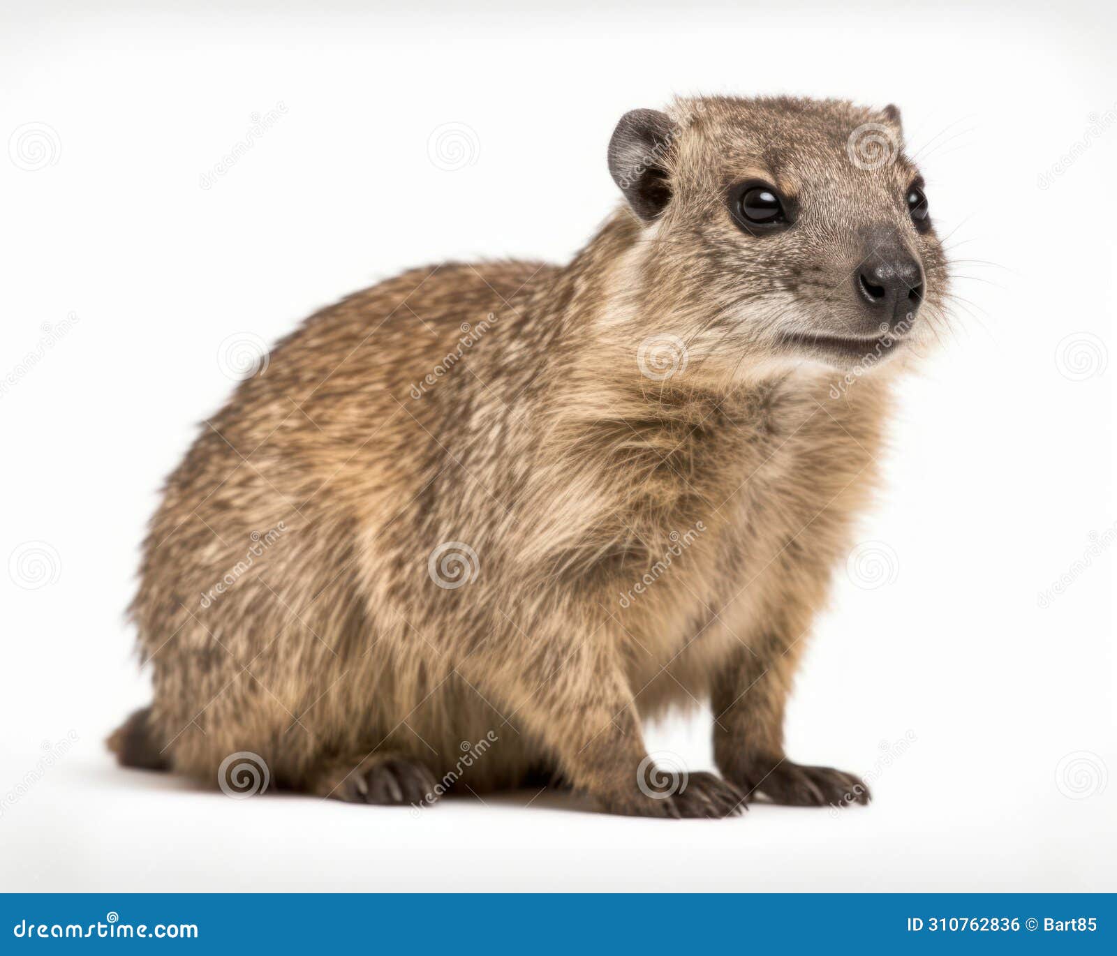 Photo of Hyrax Isolated on White Background. Generative AI Stock ...