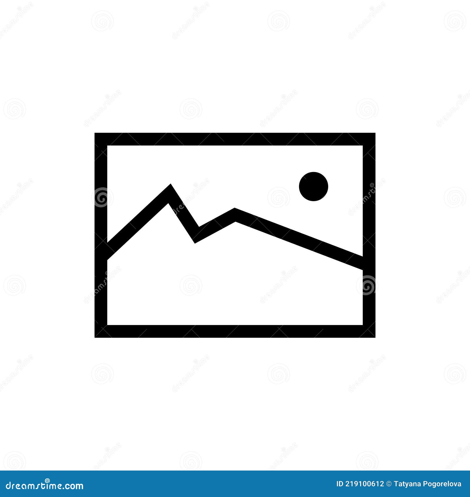 Photo Icon on White Background. Illustration, Picture Stock ...