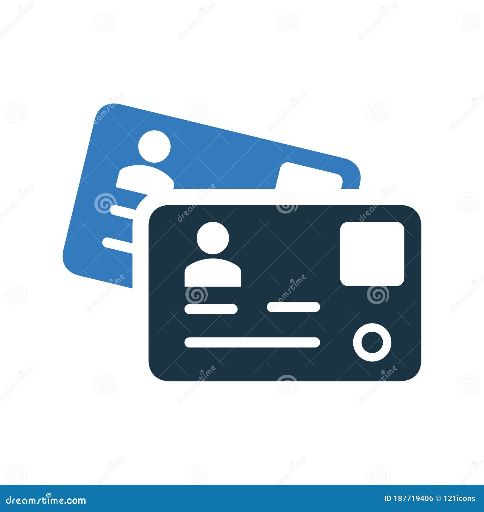 Photo Id Card Icon, Personal Identity Stock Vector - Illustration of ...