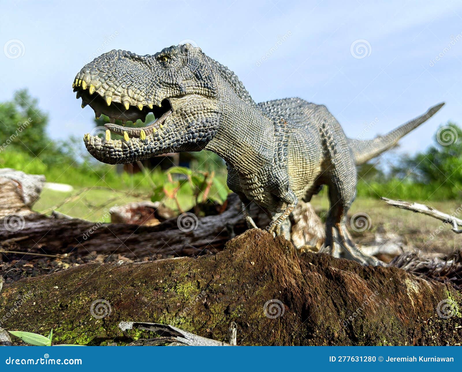 Photo Illustration of Prehistoric Animals in Ancient Times. Stock Photo ...