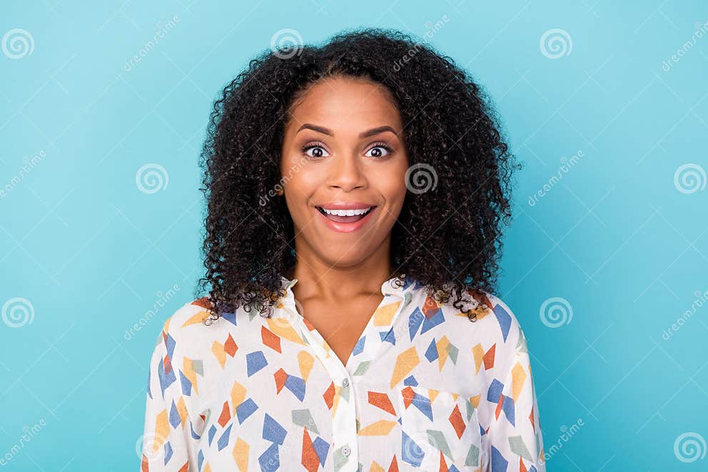 Photo Of Impressed Millennial Wavy Hairdo Lady Look Camera Wear White