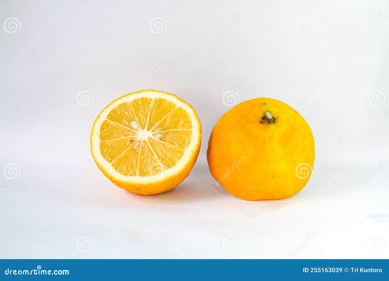 Photo of the Inside of a Lemon and Lemon Zest. Isolated on White ...