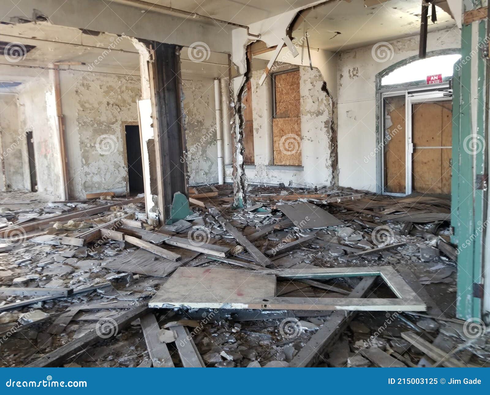 A Photo of the Inside of an Old Abandoned Warehouse before Being Torn ...