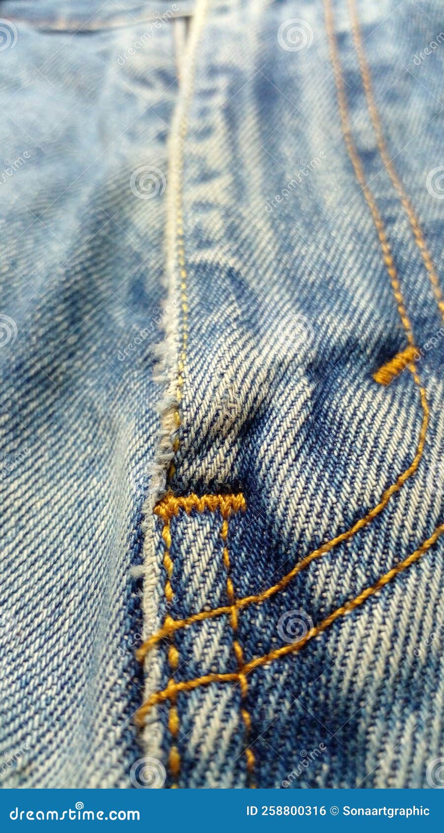 Photo of Jeans Stitching Detail Stock Photo - Image of jeansbackground ...