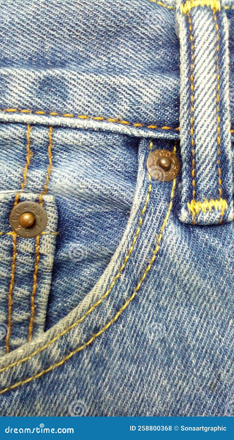 Photo of Jeans Stitching Detail Editorial Stock Photo - Image of ...