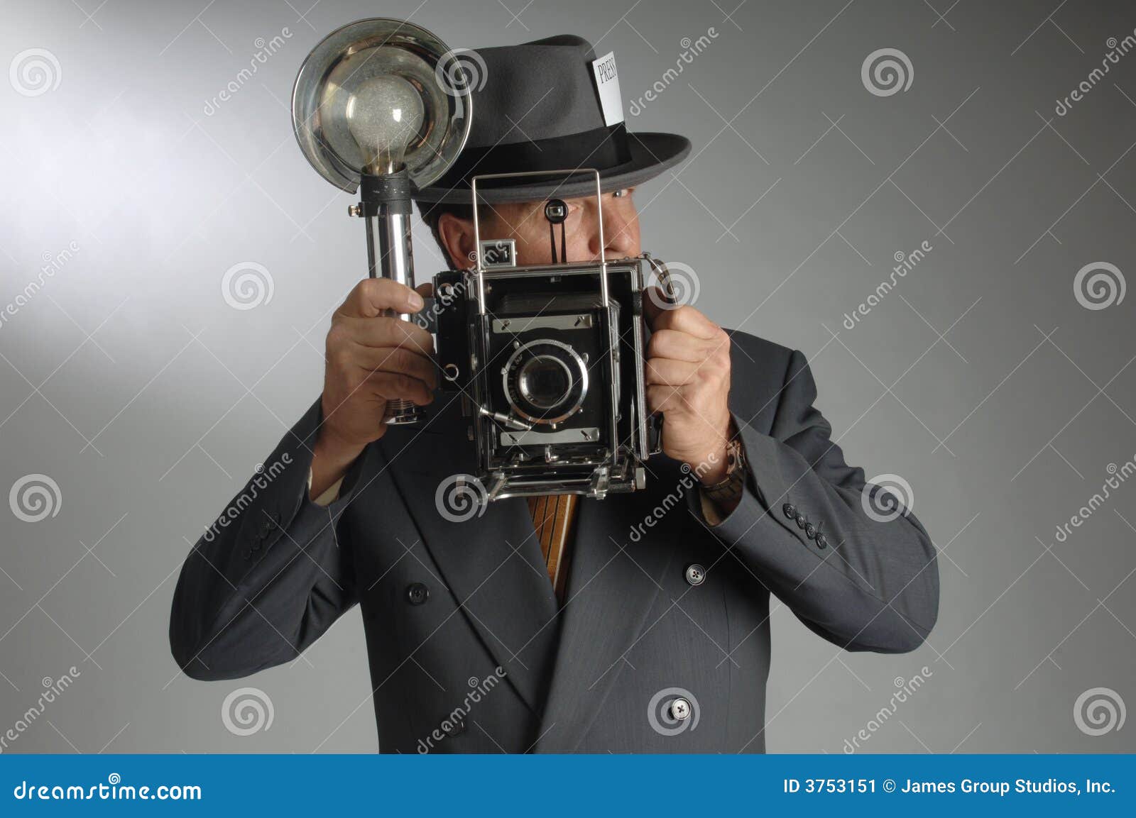 Photo Journalist stock image. Image of fedora, suit, press - 3753151