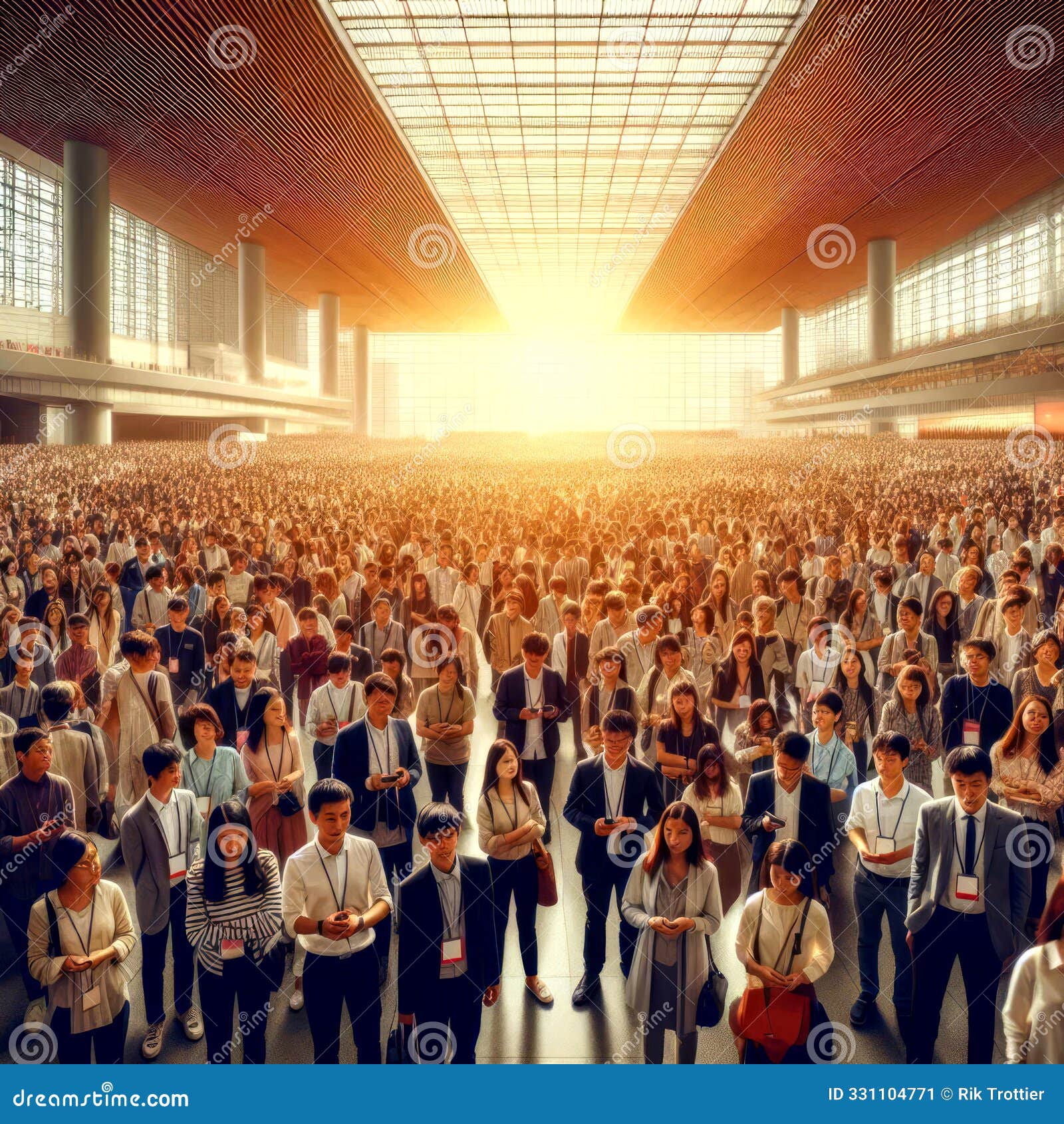 Large crowd of people stock illustration. Illustration of festival ...