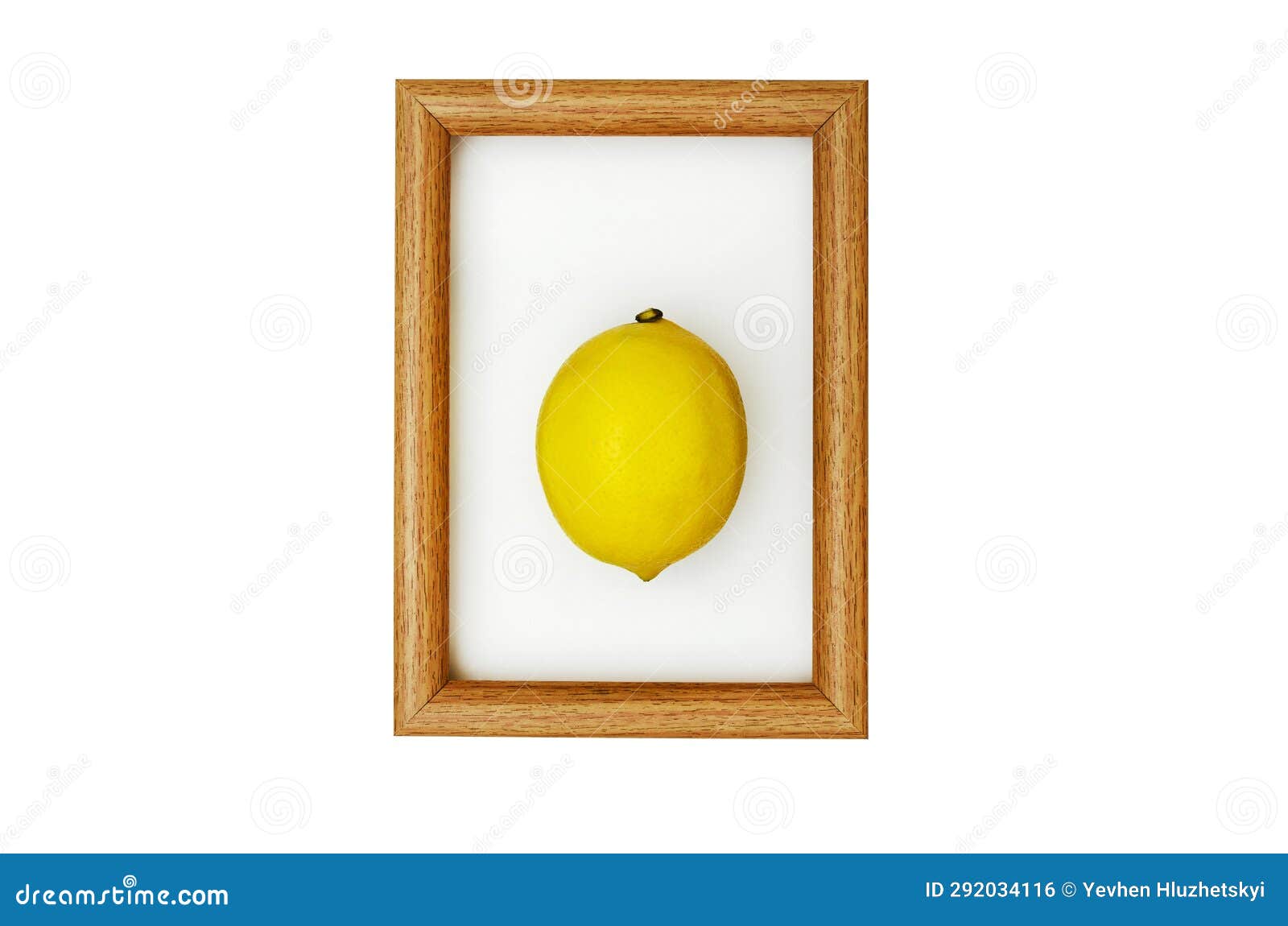 Photo of a Lemon in a Wooden Frame Stock Photo - Image of abstract ...