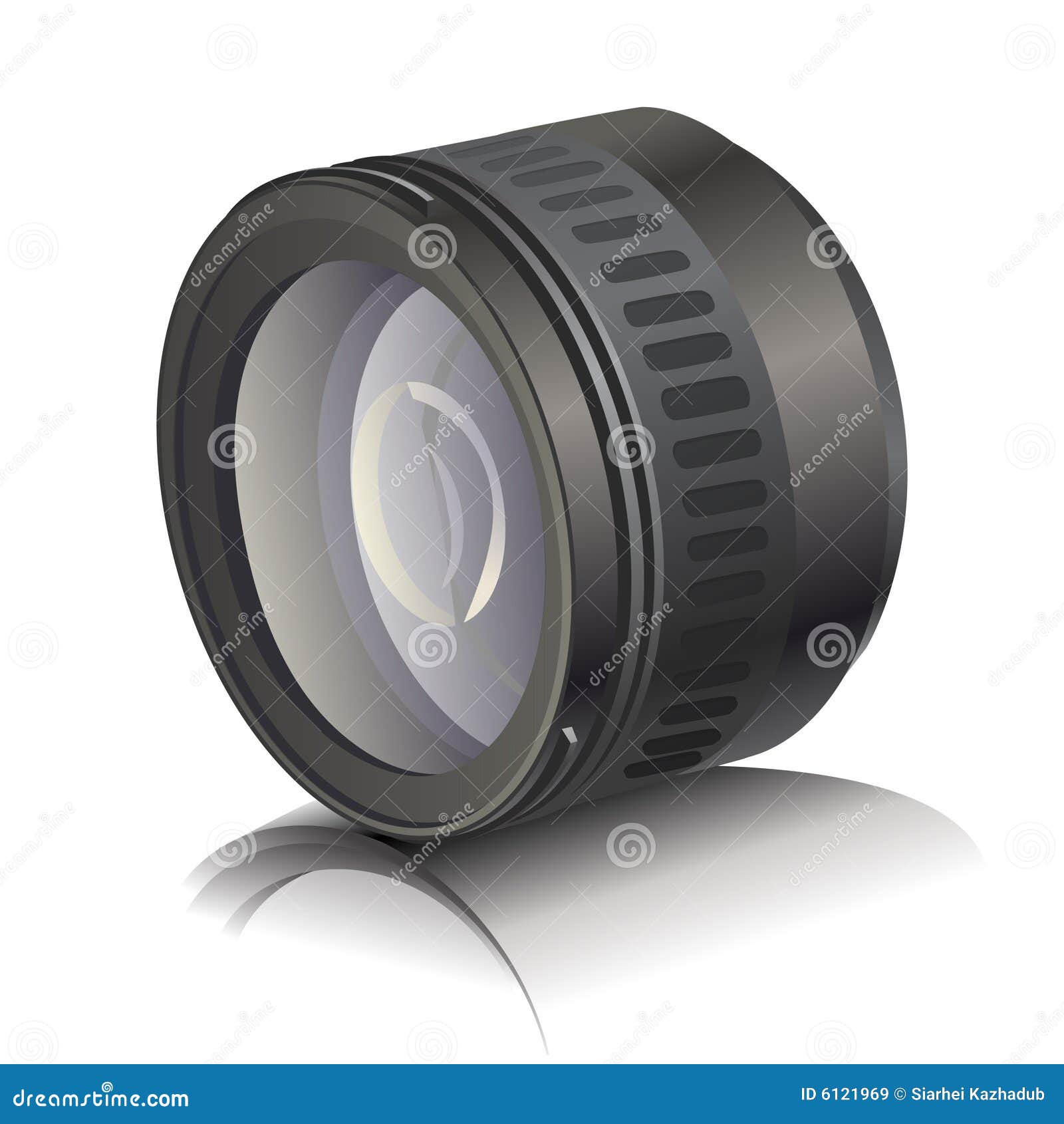 Photo lens stock vector. Illustration of telephoto, glass - 6121969