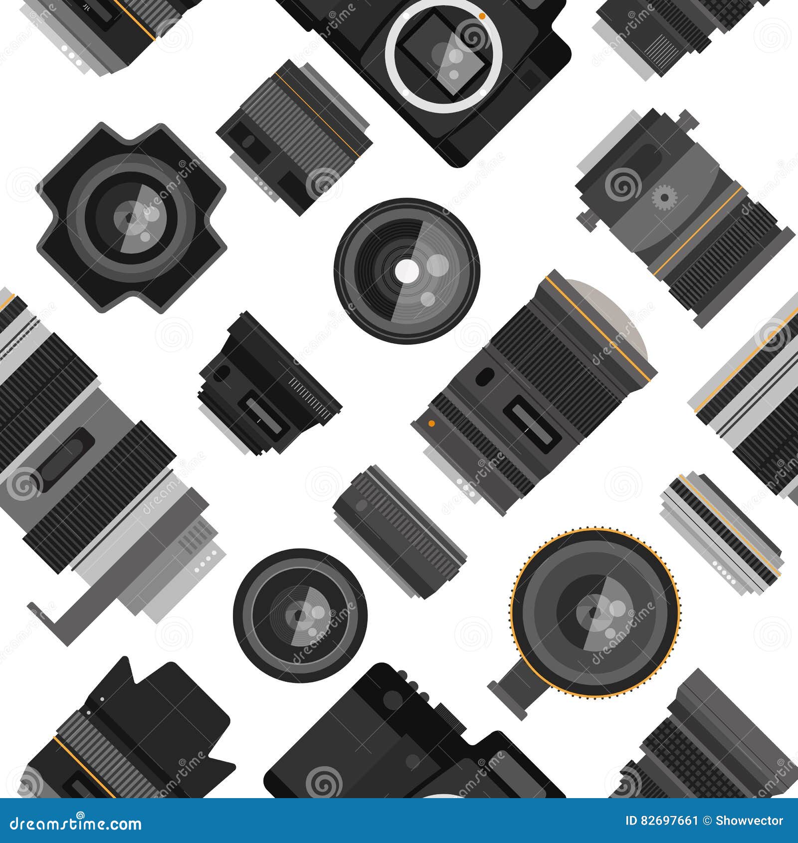 Photo Lens Pattern Vector Illustration. Stock Vector - Illustration of ...