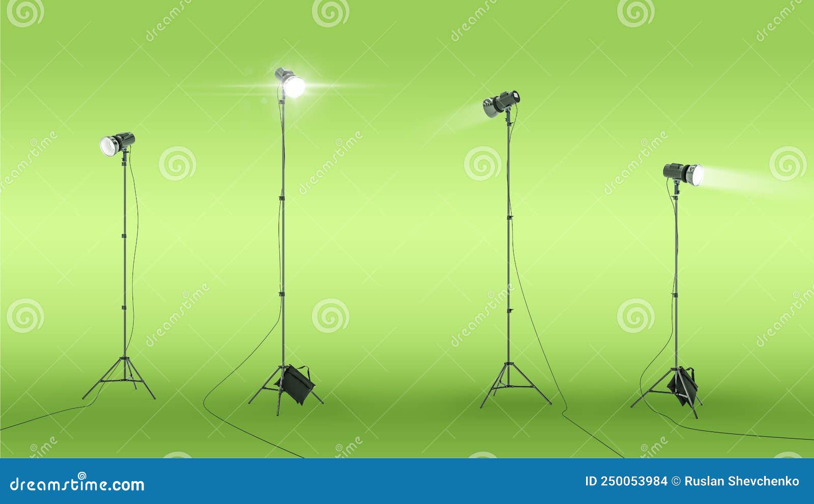Photo Lighting. Professional Photo Studio Strobe Light Isolated On ...