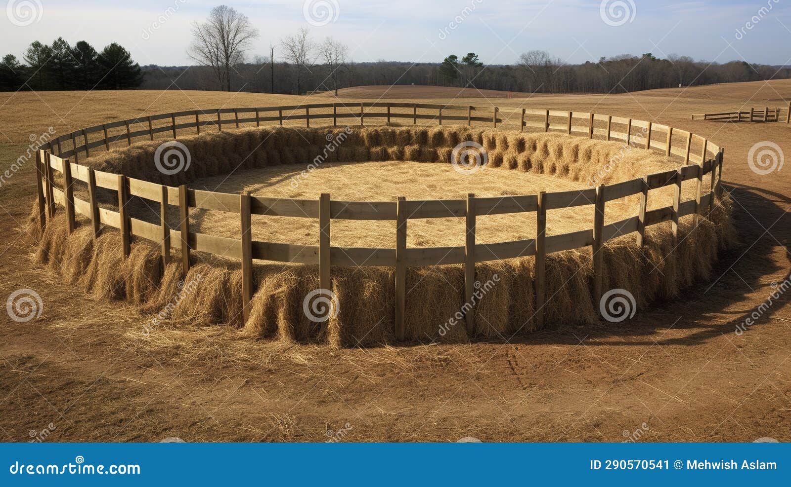 A Photo of a Livestock Hay Ring Stock Illustration - Illustration of ...