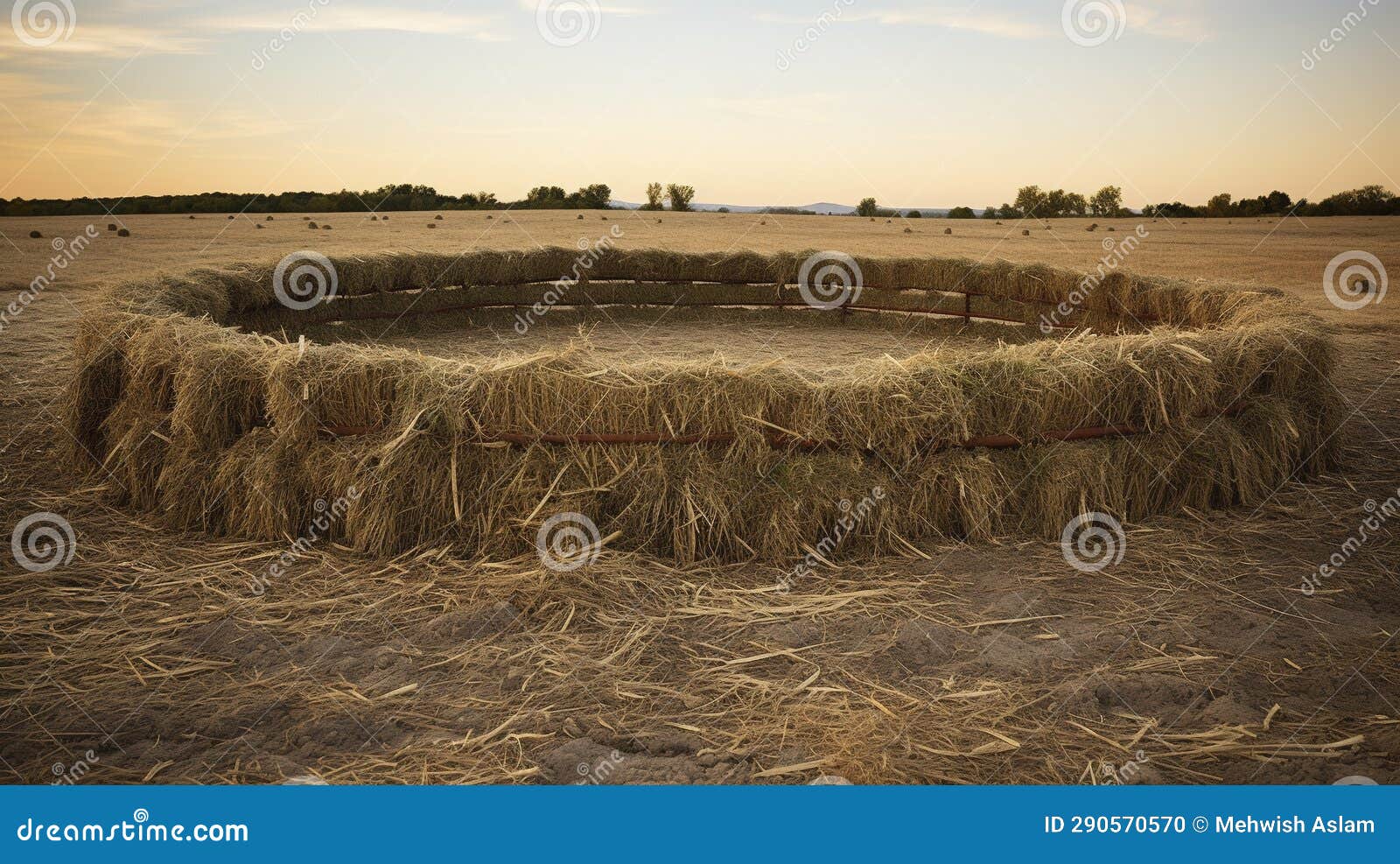 A Photo of a Livestock Hay Ring Stock Illustration - Illustration of ...